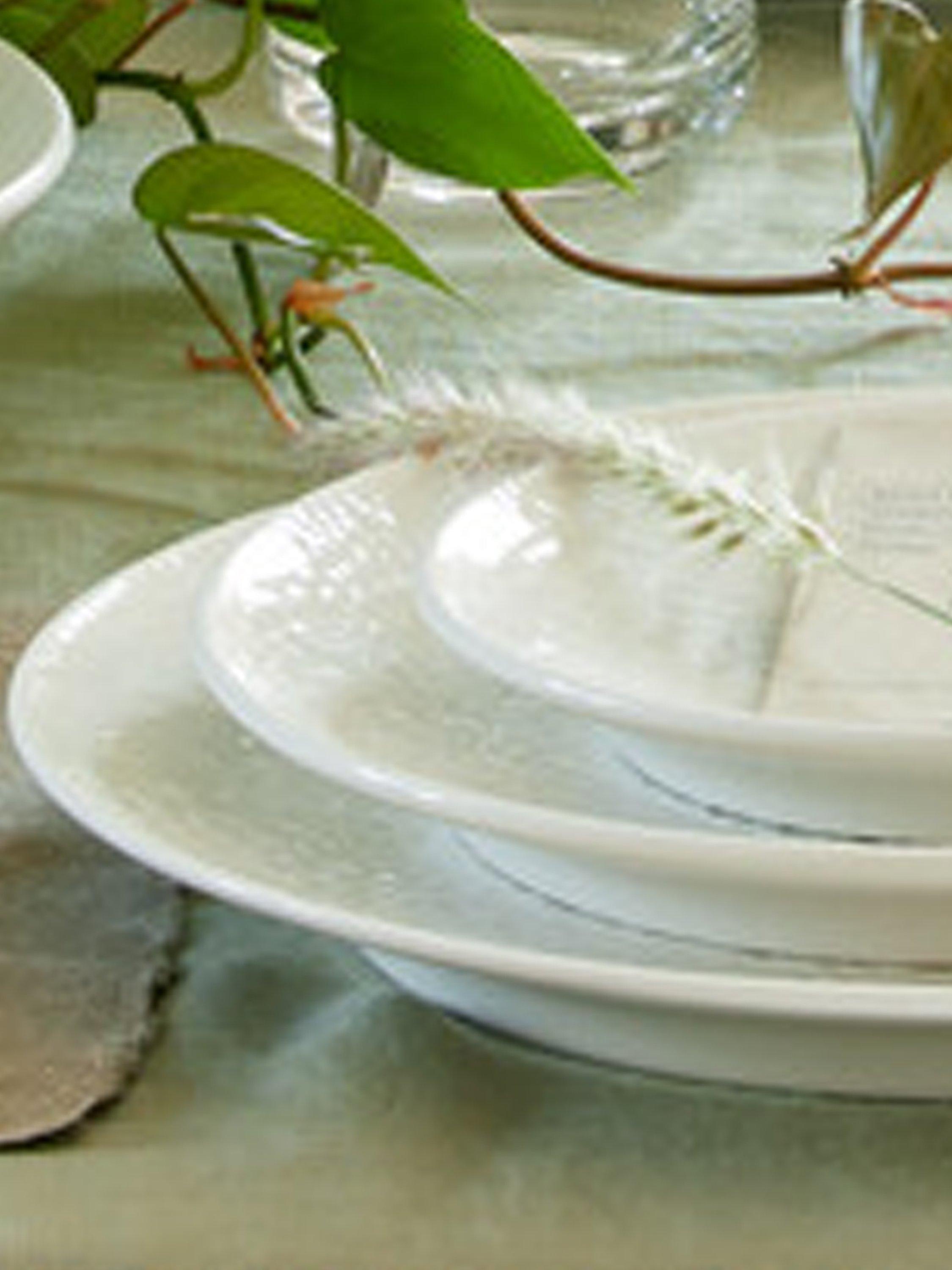 Denby Carve Porcelain Dinnerware Set, 12 Piece, White