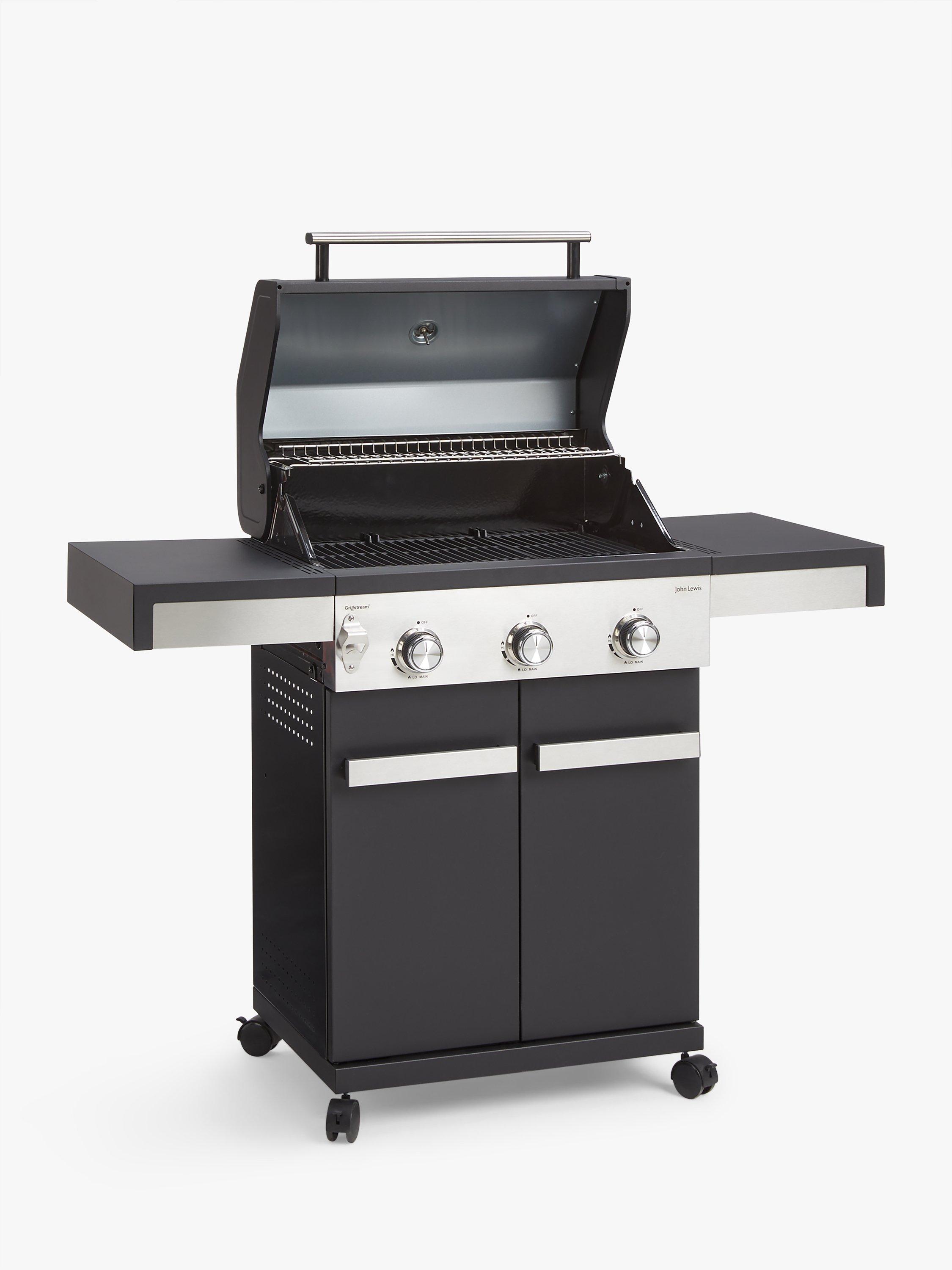 John Lewis Grillstream 3 Burner Hybrid Gas Charcoal BBQ