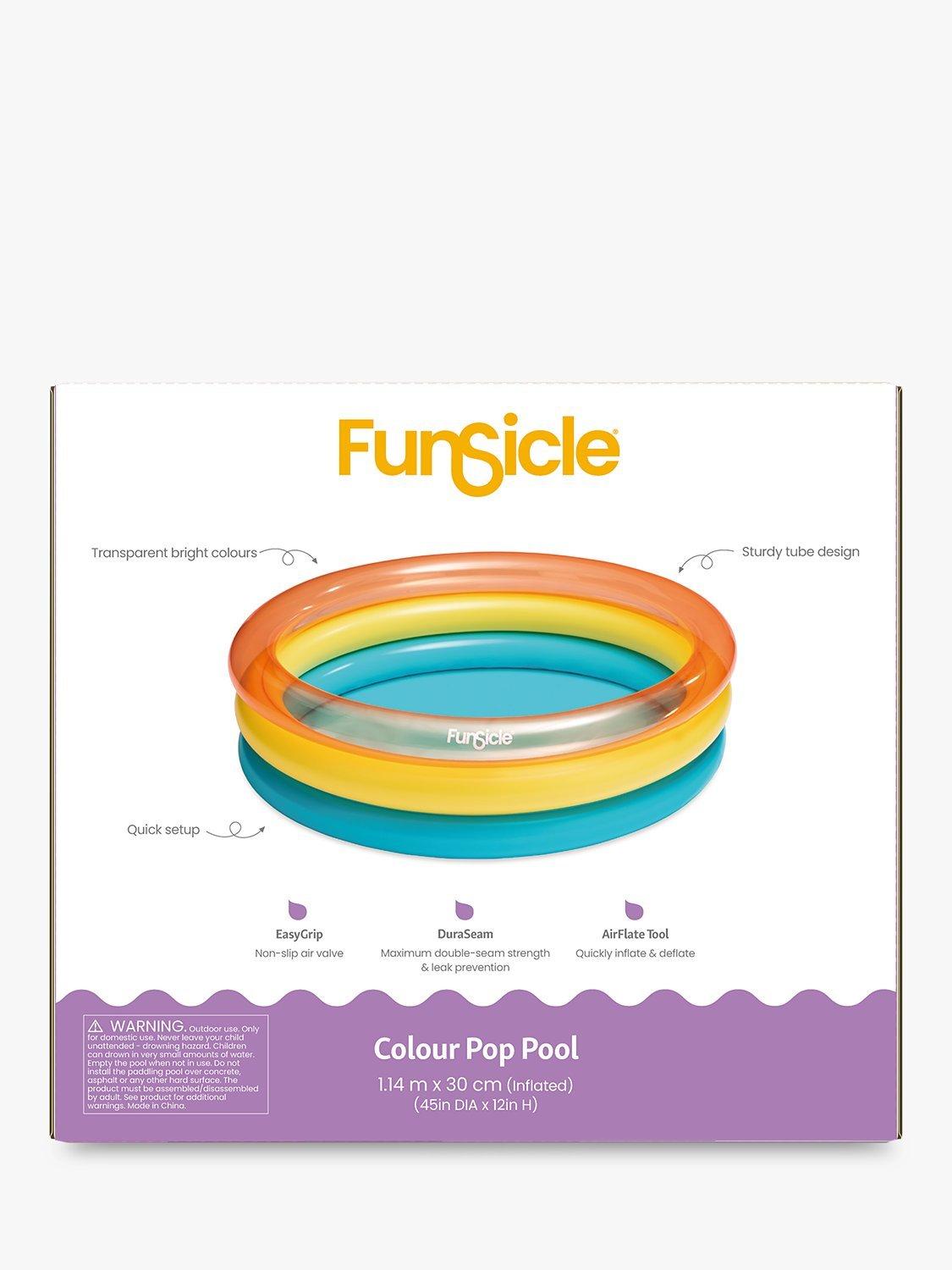 Funsicle Colour Pop 4ft Paddling Pool, Mulit