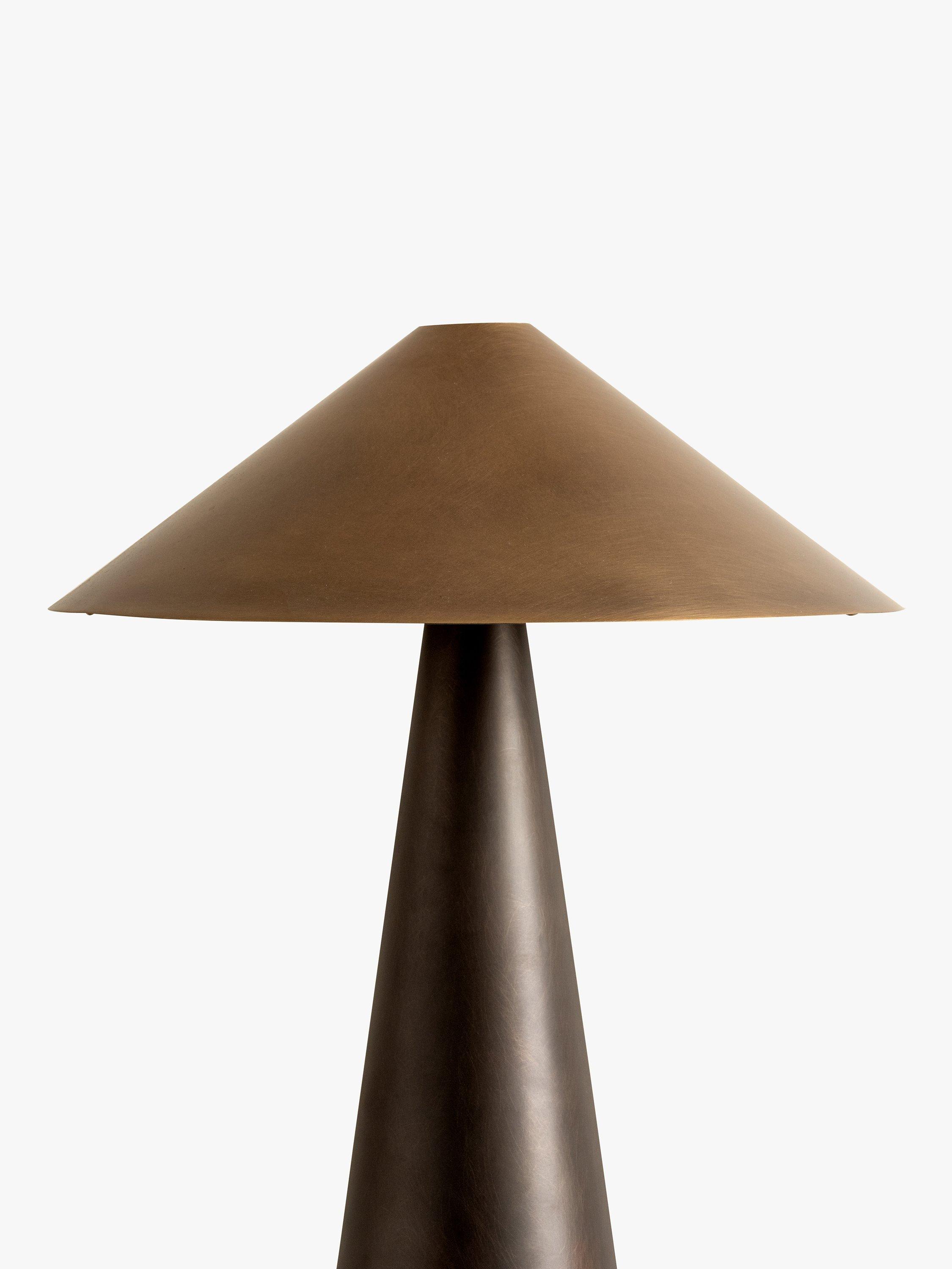 lights&lamps Orta Metal Cone Table Lamp, Bronze