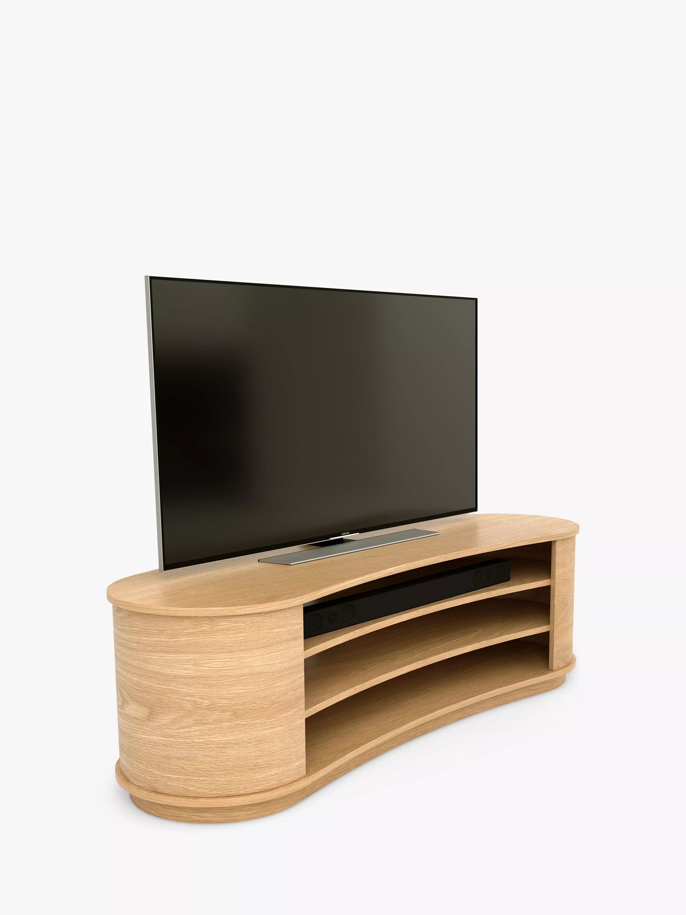Tom Schneider Radius 1550 TV Stand for TVs up to 65", Oak