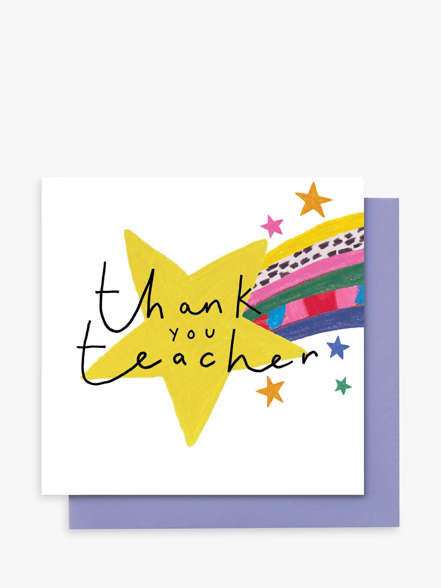 Stop the Clock Design Star Thank You Teacher Card