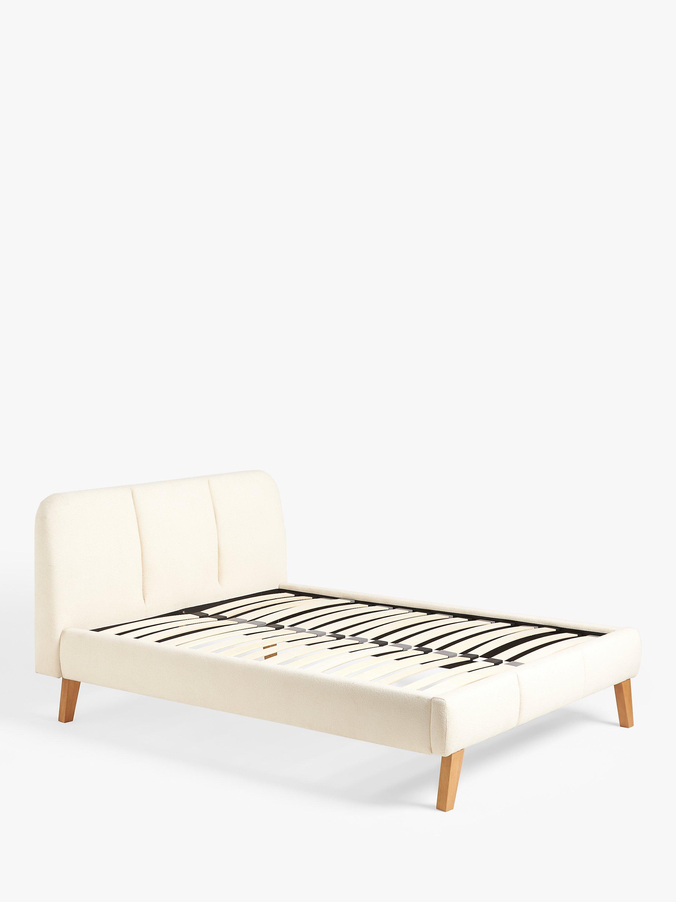 John Lewis Nite Upholstered Boucle Bed Frame Double White