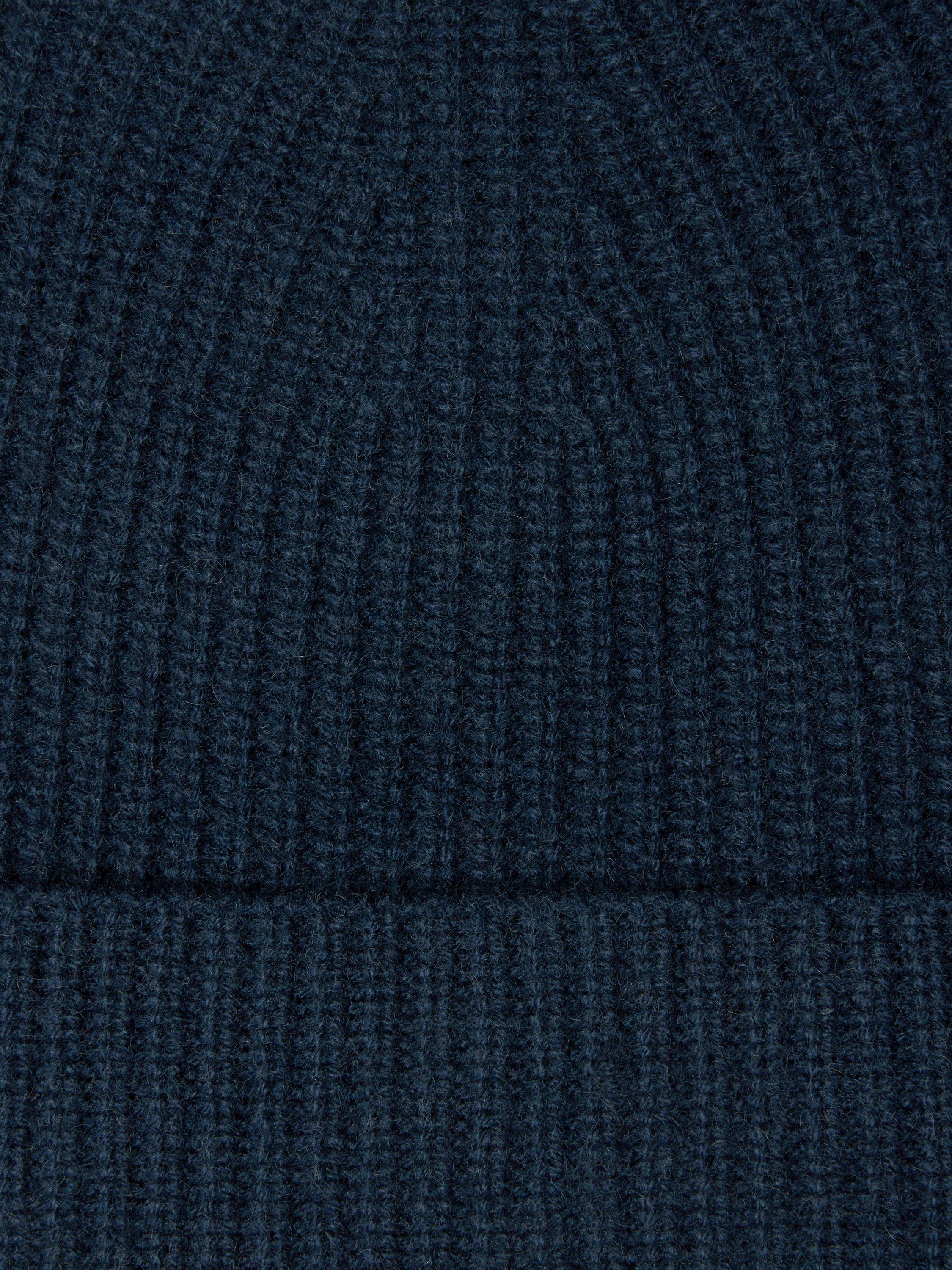John Lewis Cashmere Rib Knit Beanie Hat, Navy