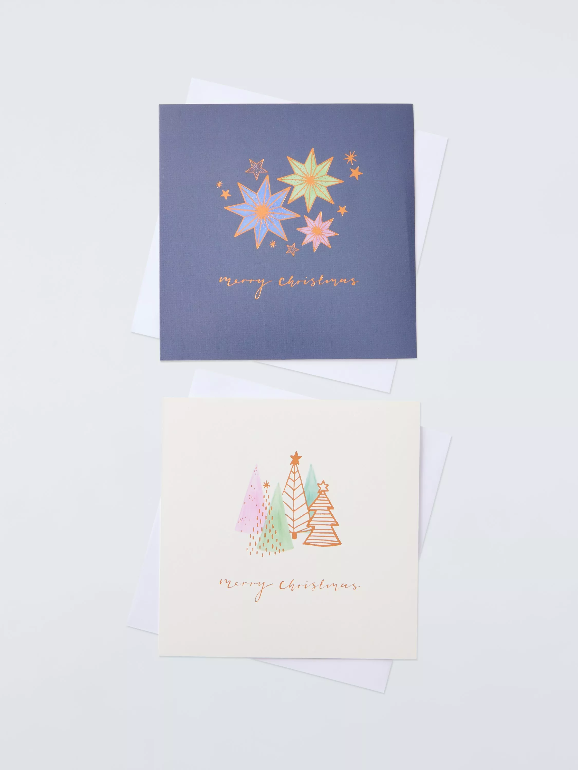 John Lewis Star & Tree Large Square Charity Christmas Cards, Box of 10