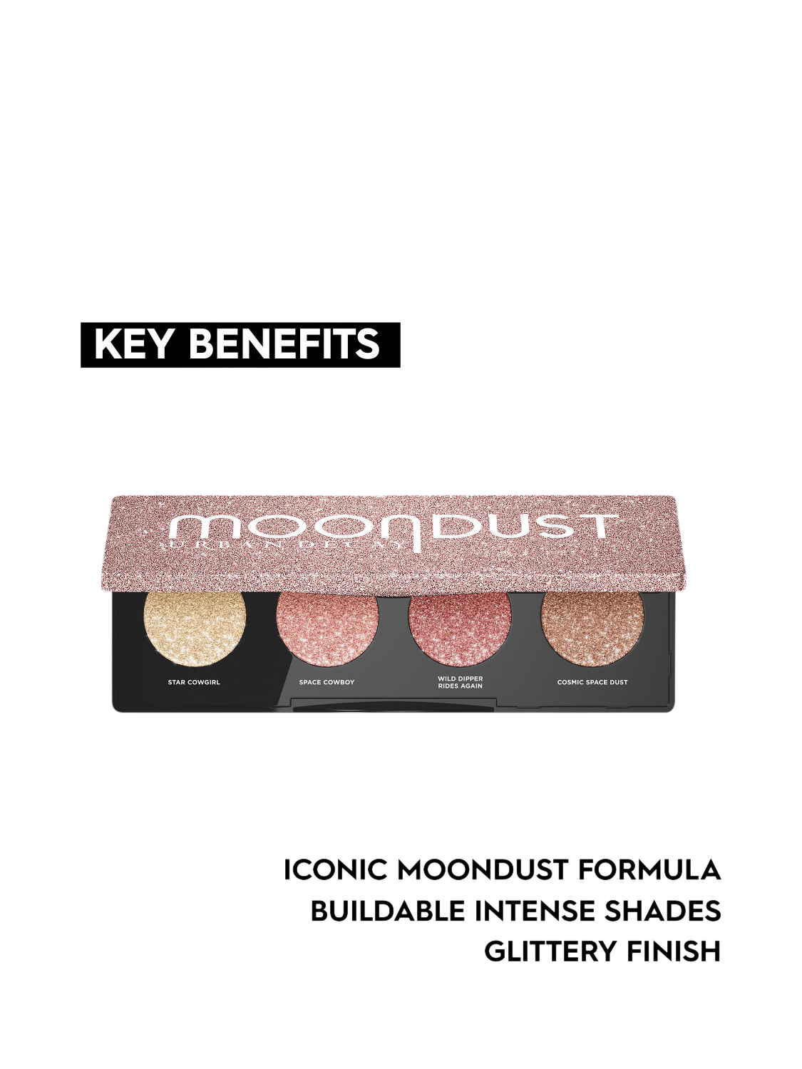 Urban Decay Moondust Glitter Eyeshadow Palette, Space Rider