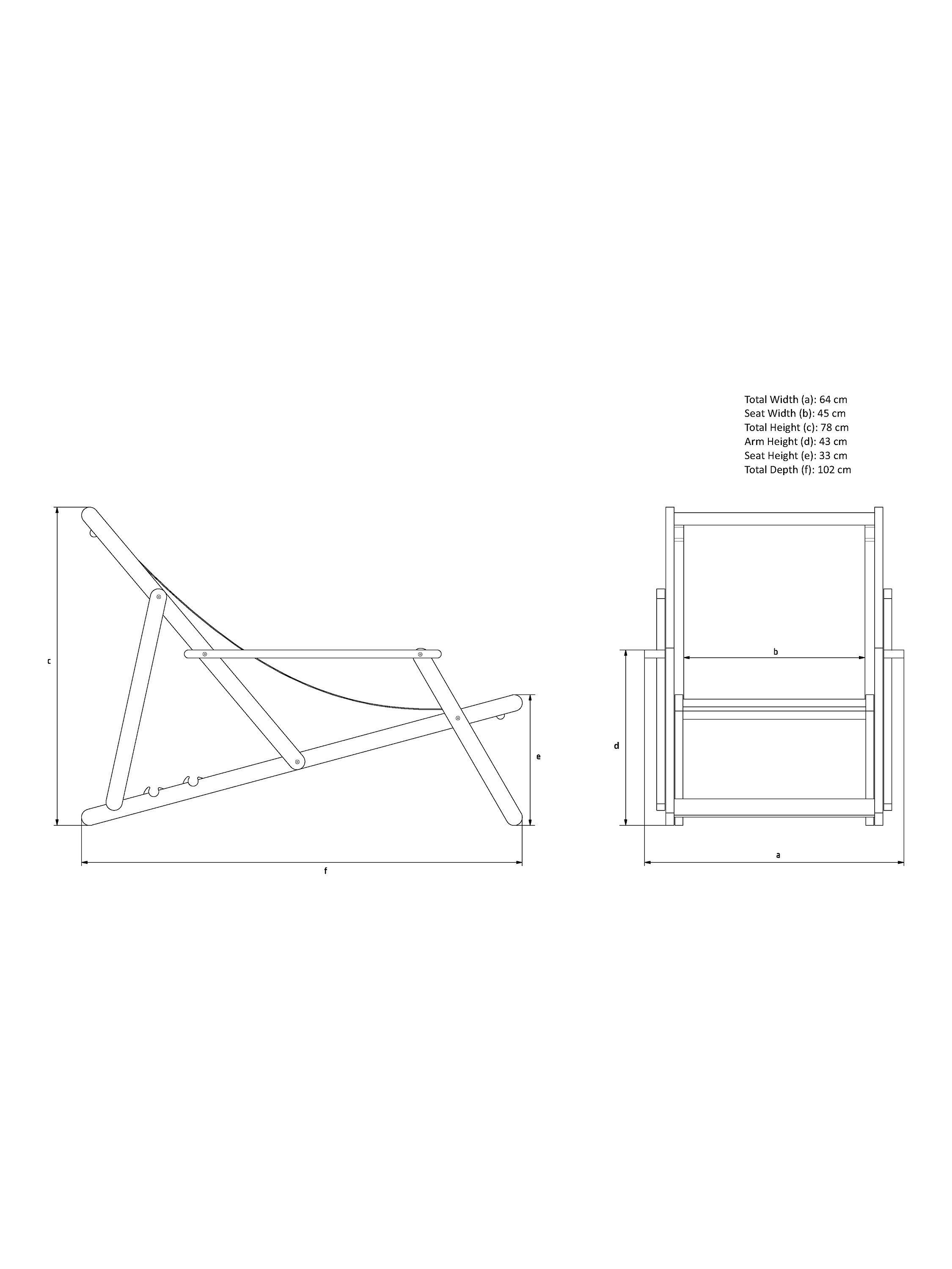 John Lewis ANYDAY Acacia Wood Deck Chair Frame & Sling, Natural/White
