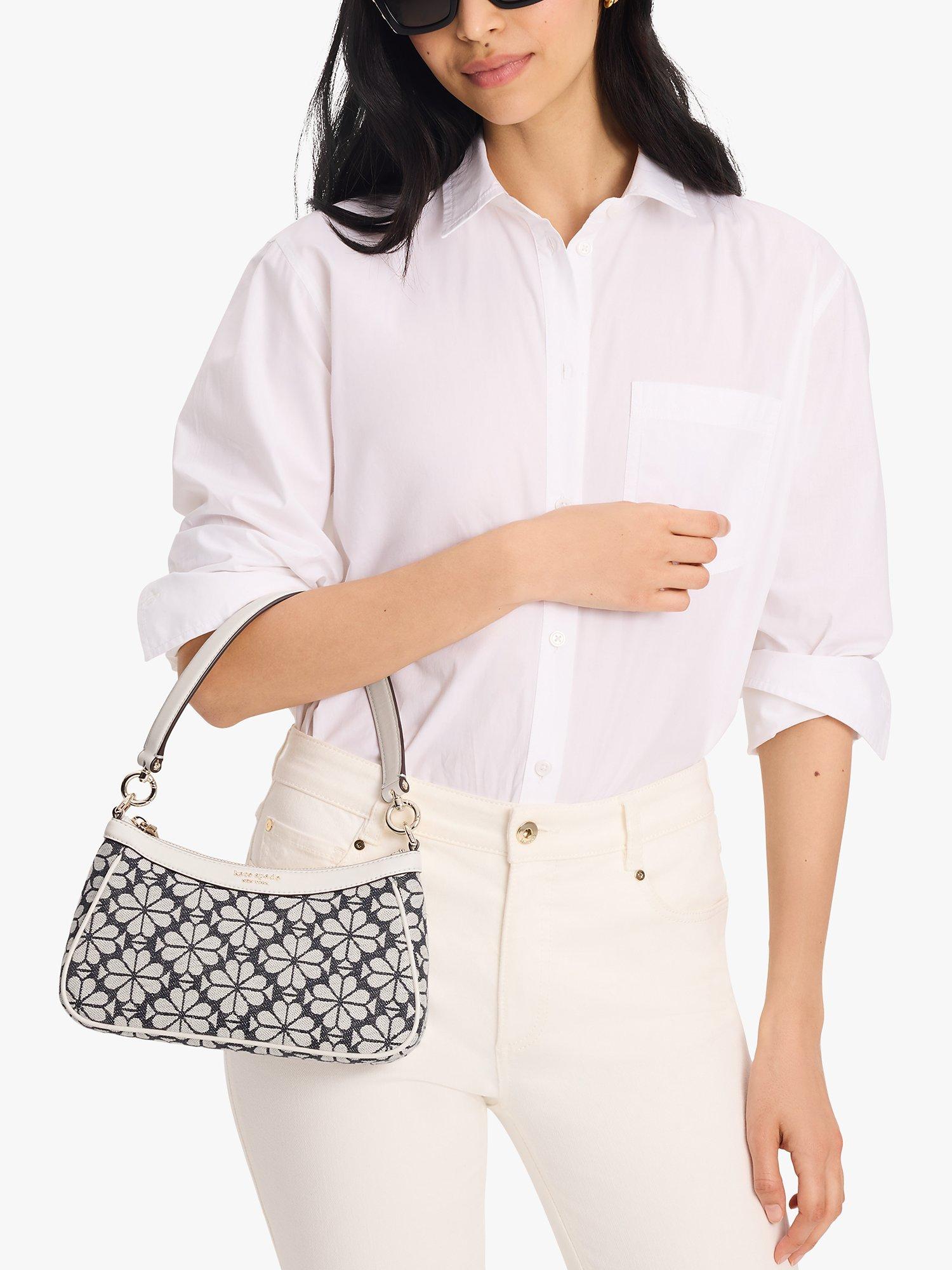 kate spade new york Flower Jacquard Convertible Shoulder Bag, Charcoal ...