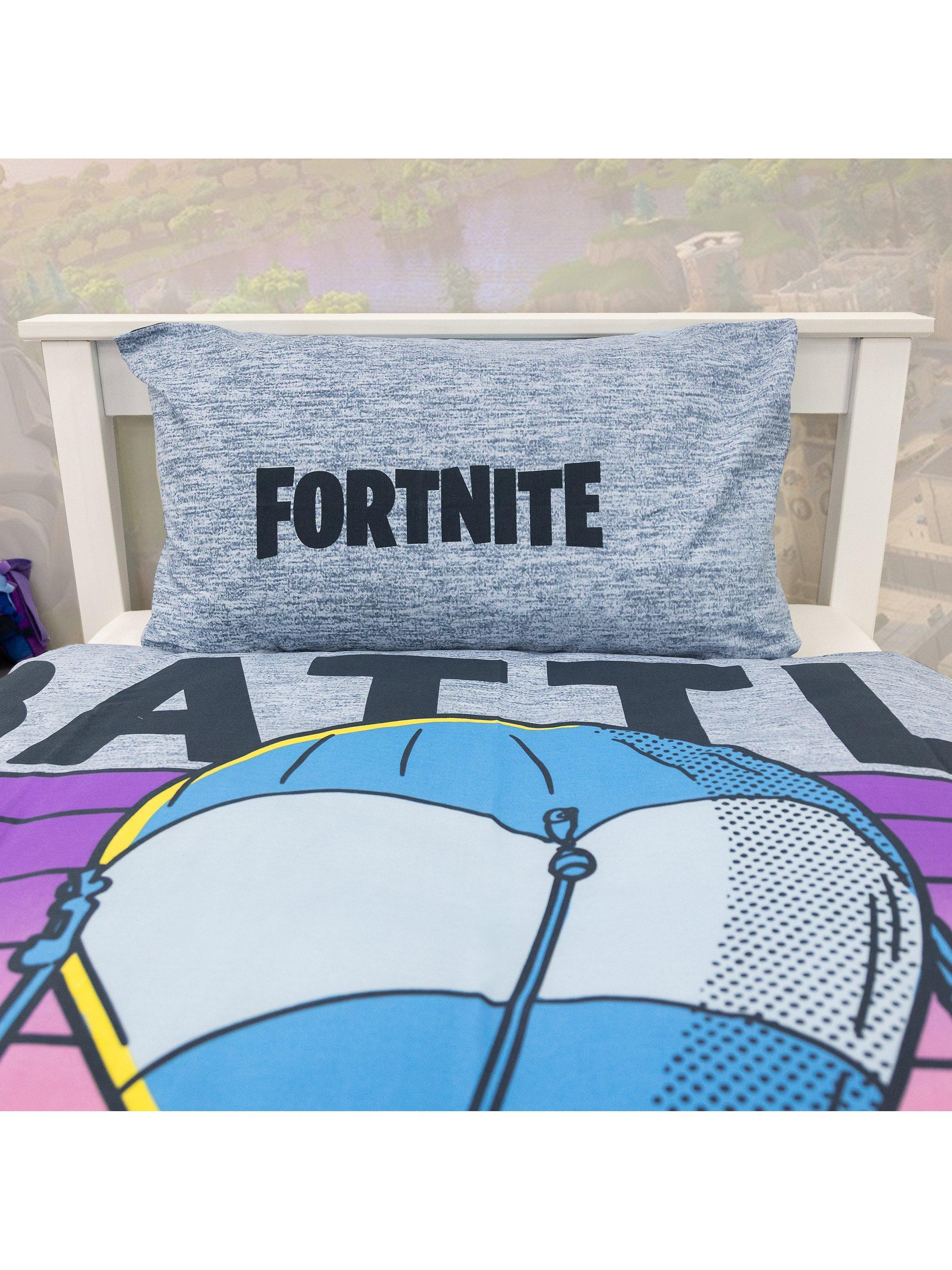 Rest Easy Sleep Better Fortnite Easy Care Reversible Single Duvet Cover Set Multi