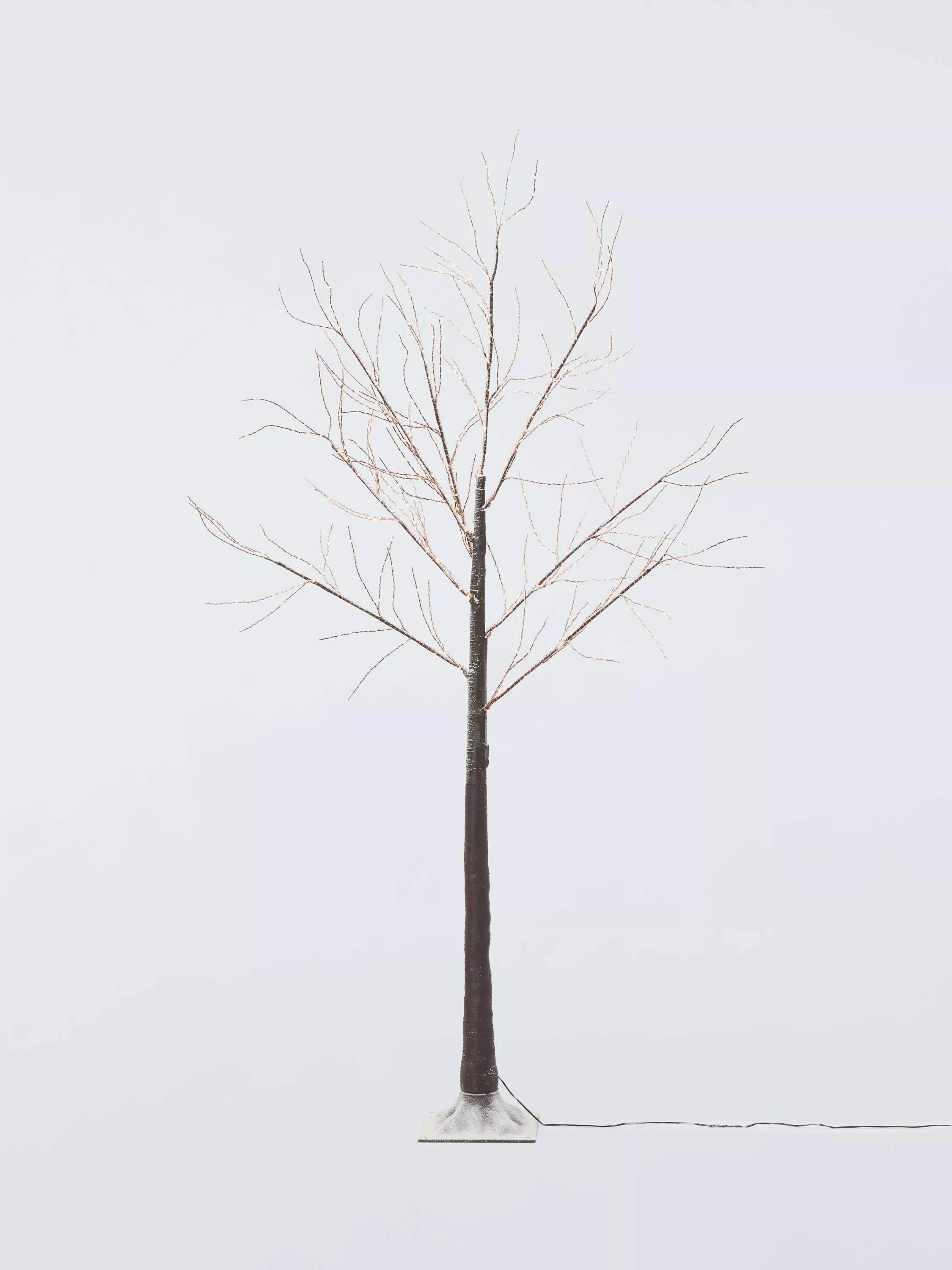 John Lewis Pre-Lit Birch Twig Tree, Copper/Pure White, 6ft