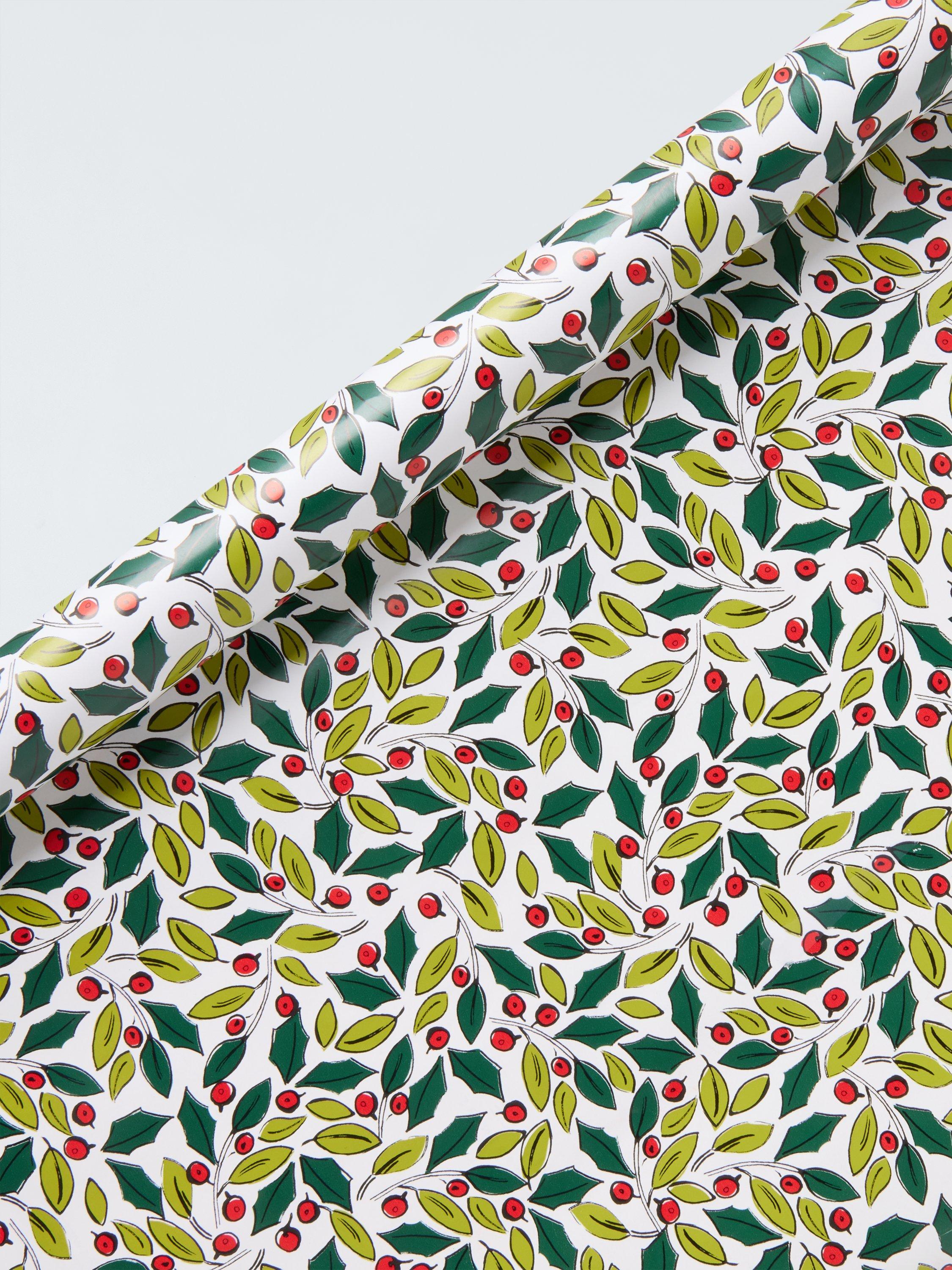John Lewis Sugar Spice Holly and Mistletoe Wrapping Paper L4m
