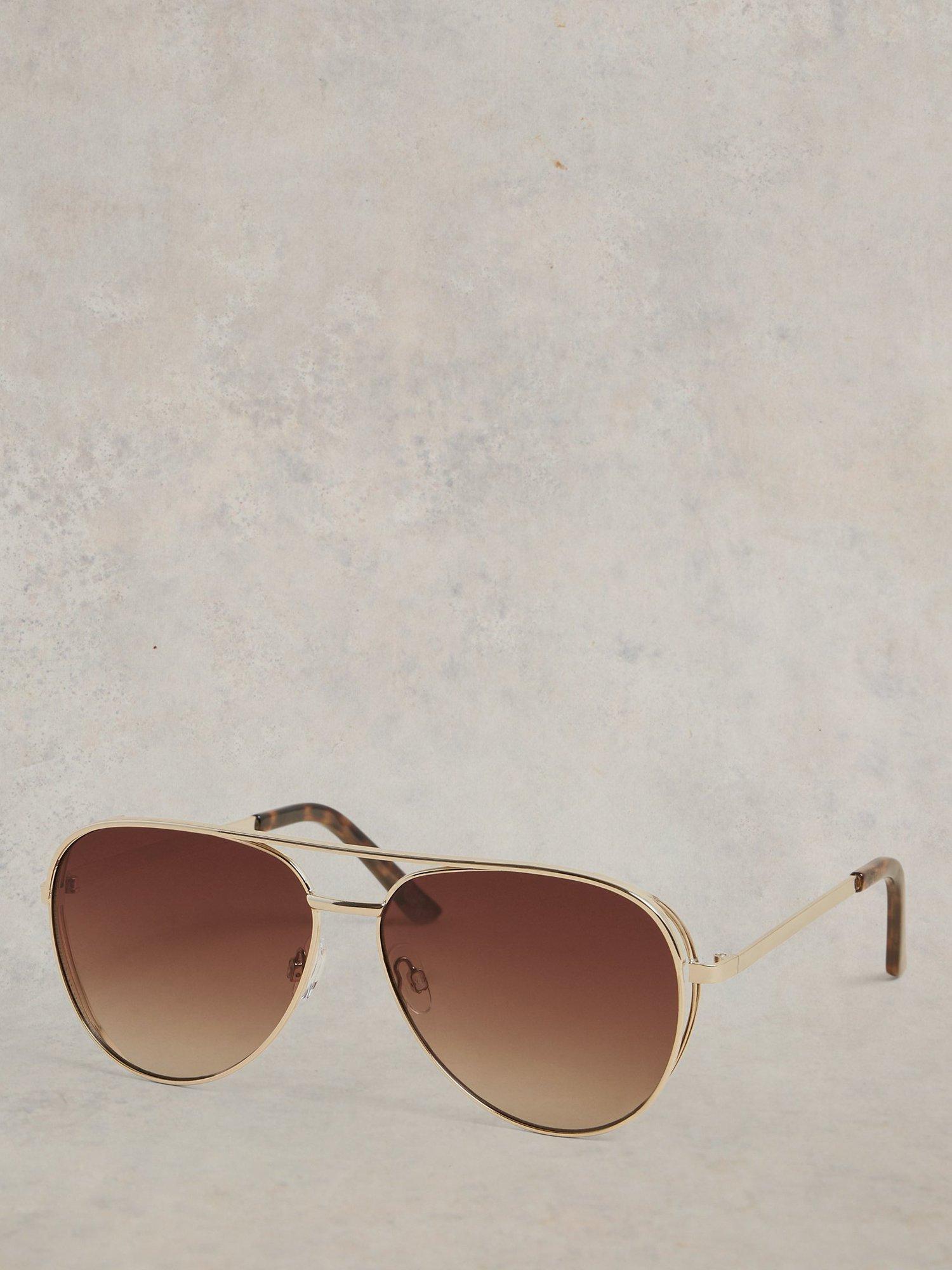 White Stuff Hana Women s Aviator Sunglasses Gold