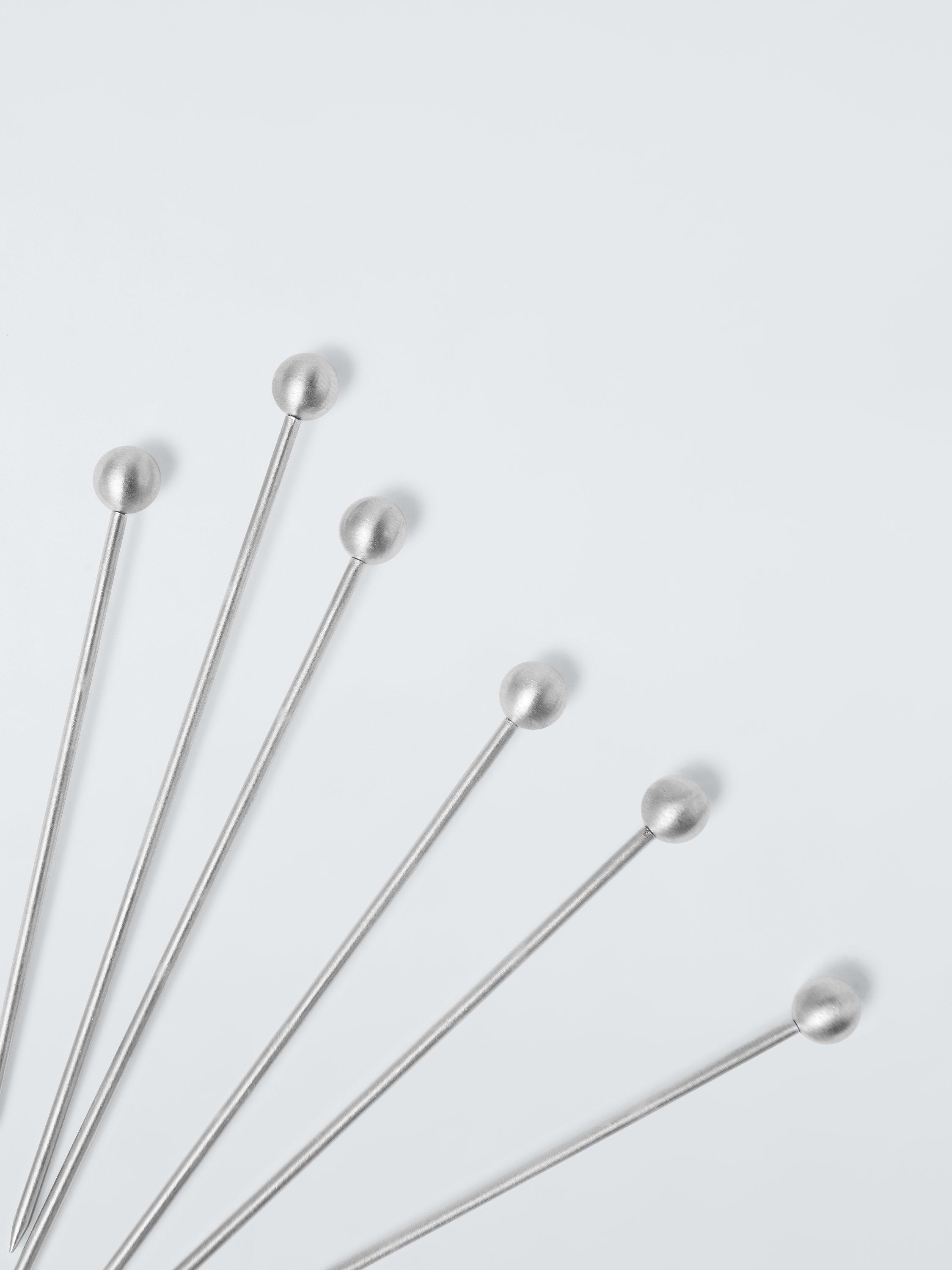 John Lewis Stainless Steel Olive Picks, Set of 6