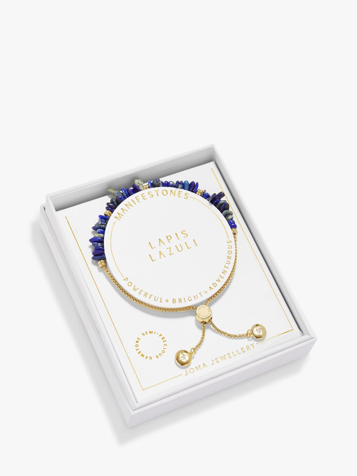 Joma Jewellery Manifestones Collection Lapis Lazuli Slider Bracelet ...