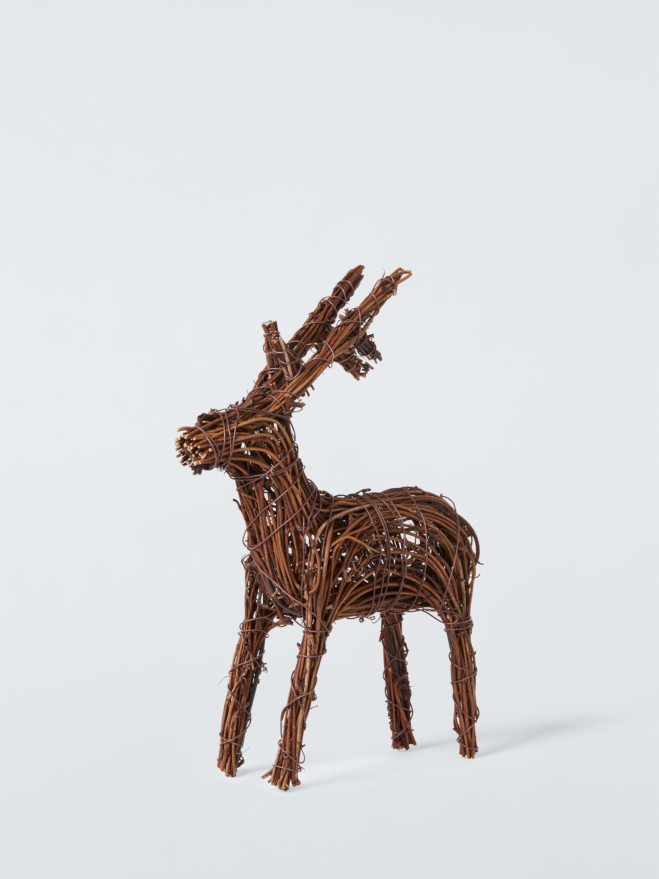 John Lewis Dawn & Dusk Rattan Reindeer Figure