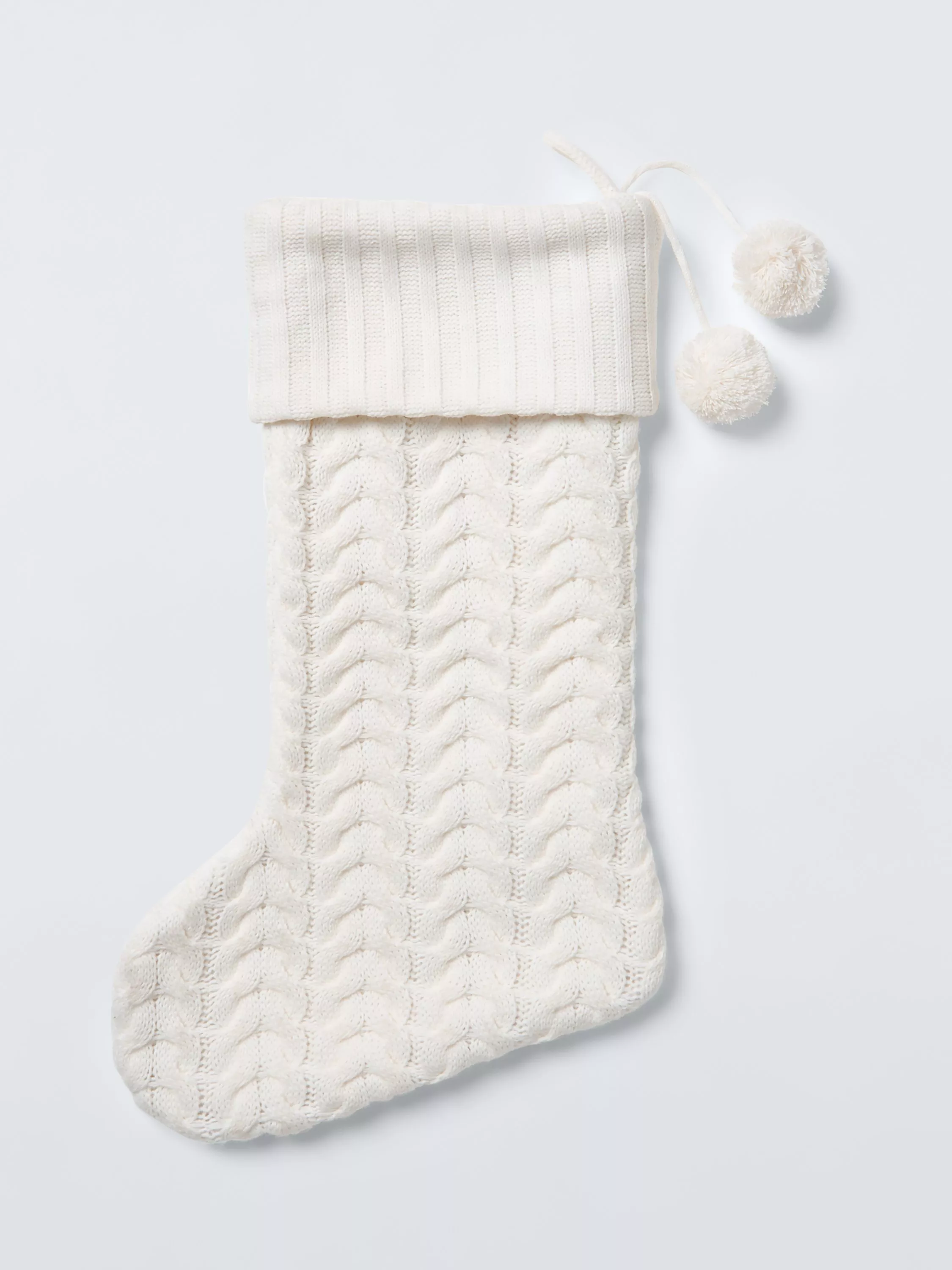 Knitted Plain Cream Stocking