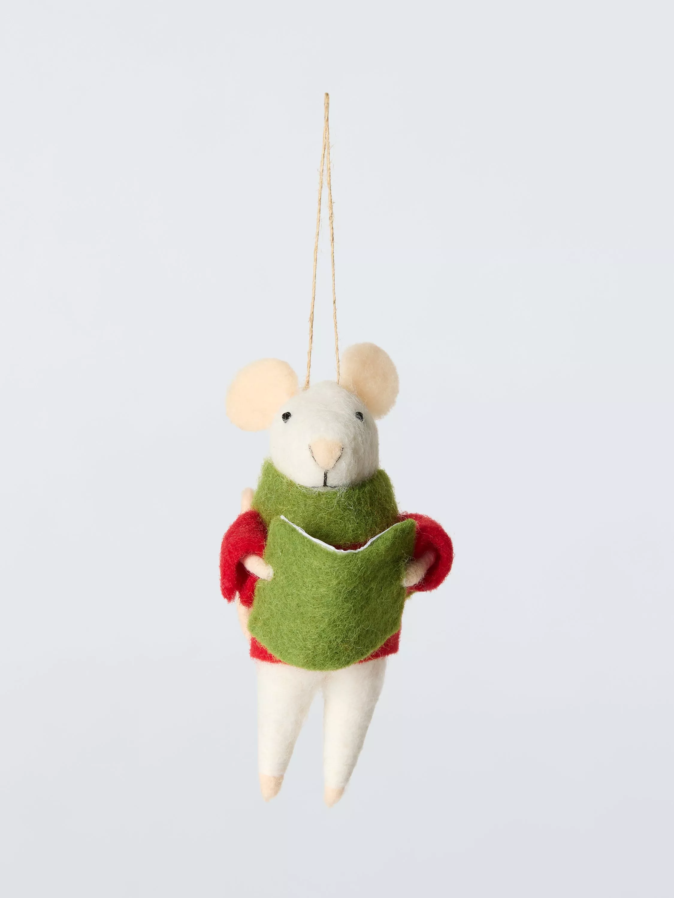 John Lewis Reading Mouse Felt Tree Decoration