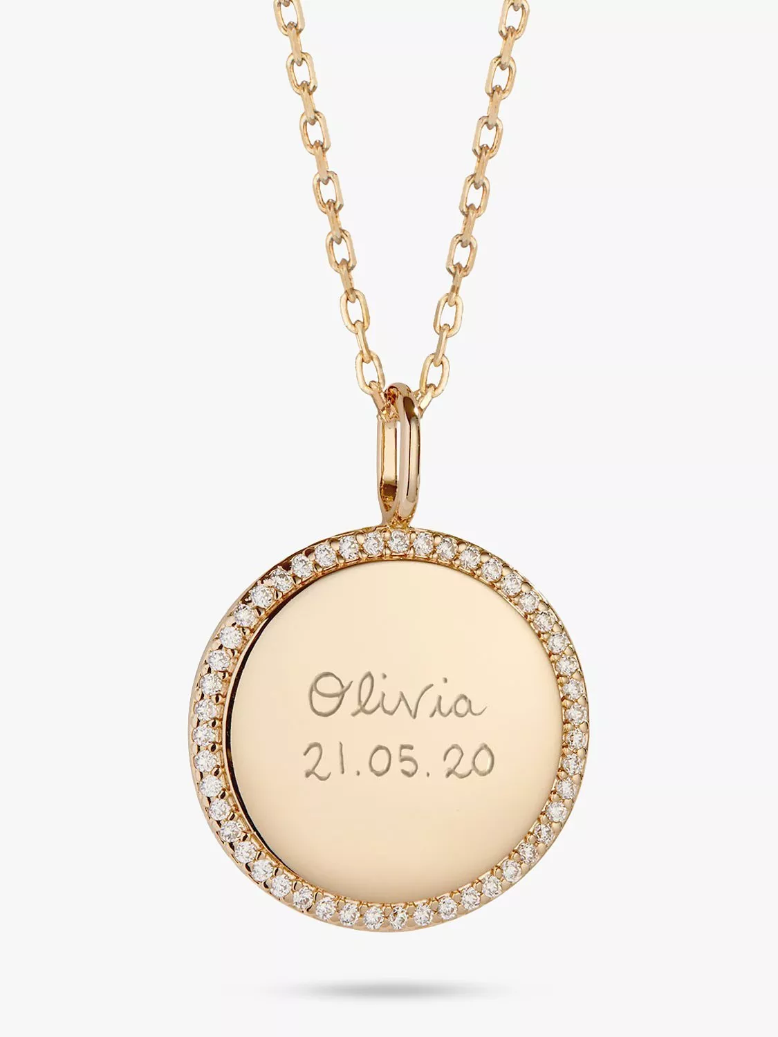 Merci Maman Personalised Crystal Signature Necklace