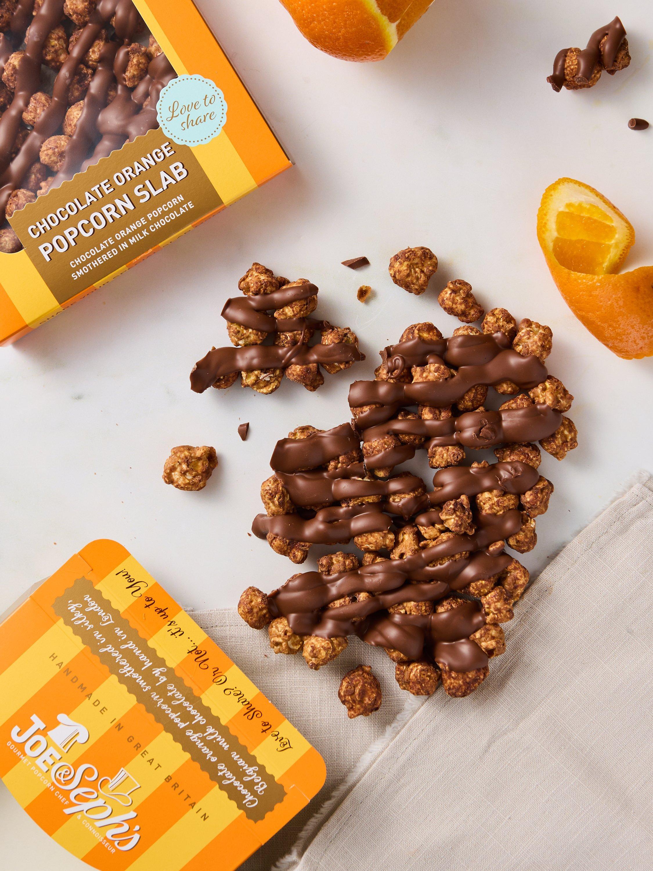 Joe & Seph's Chocolate Orange Popcorn Slab, 115g