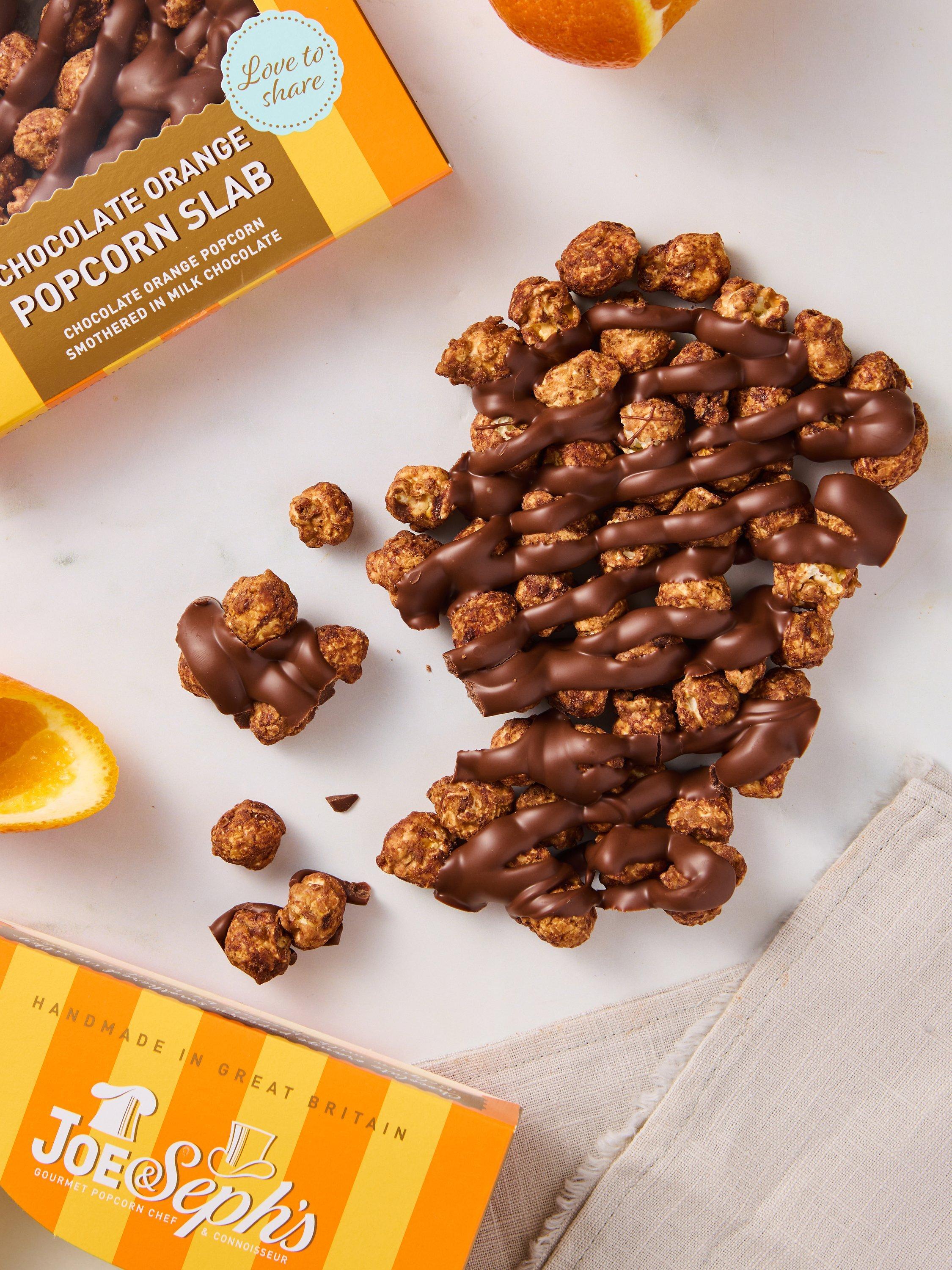 Joe & Seph's Chocolate Orange Popcorn Slab, 115g