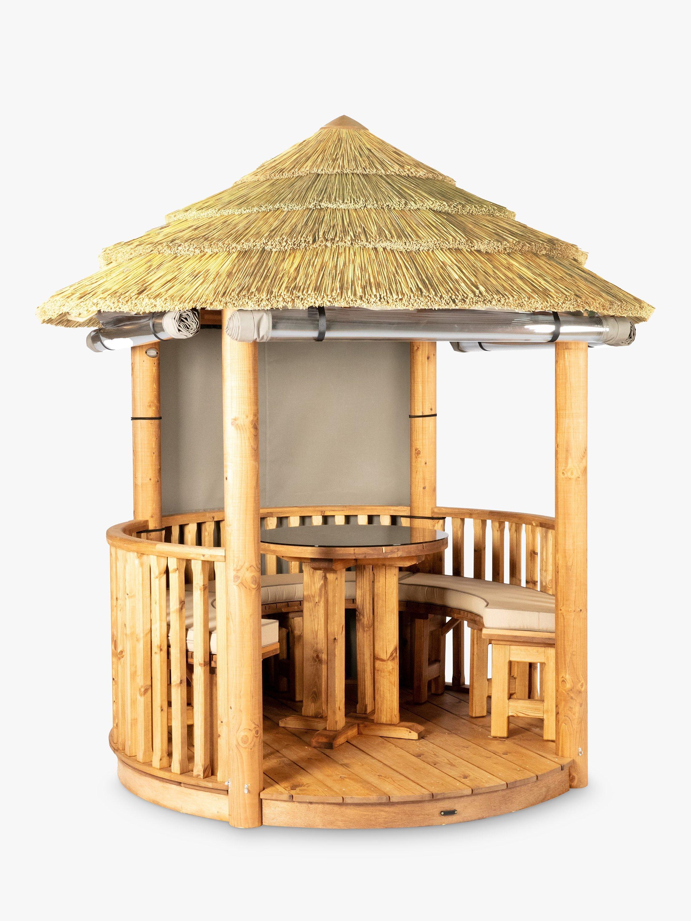 Breeze House Oasis Combination Thatch Roof Circular Gazebo, FSC ...