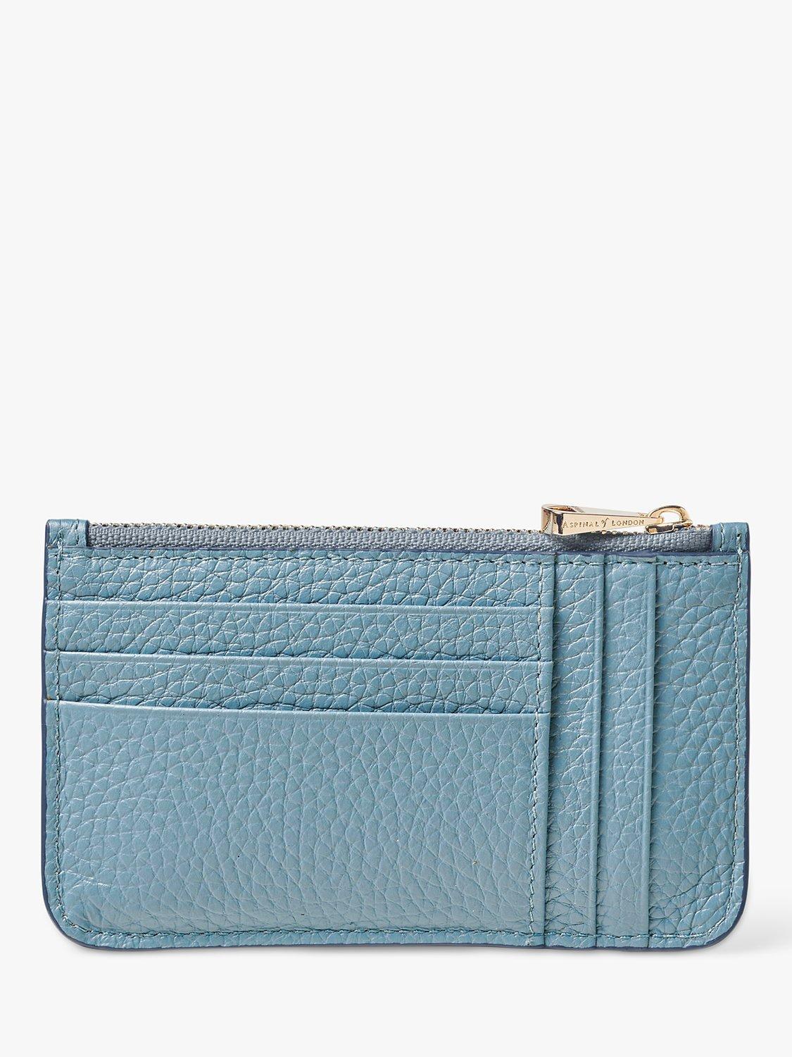 Aspinal of London Ella Pebble Grain Leather Card and Coin Holder ...