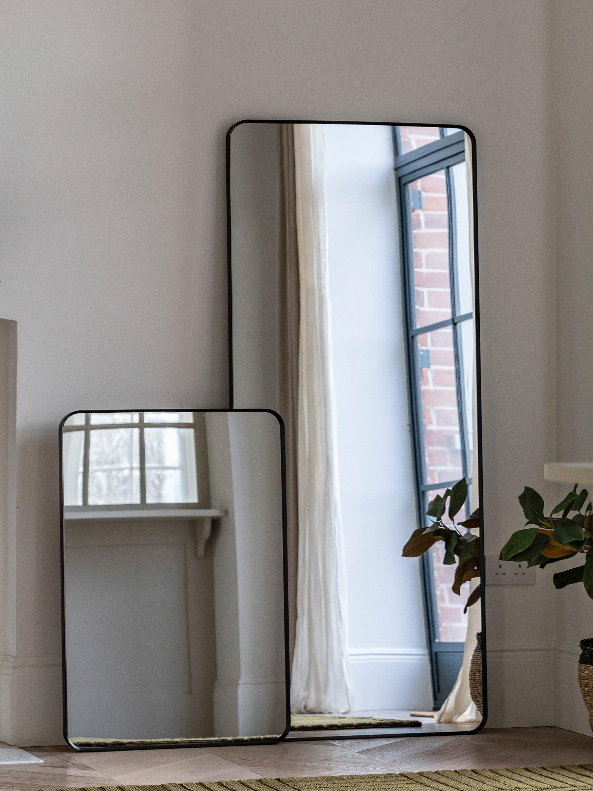 Gallery Direct Riverside Full-Length Metal Frame Leaner Mirror, 170 x 70cm