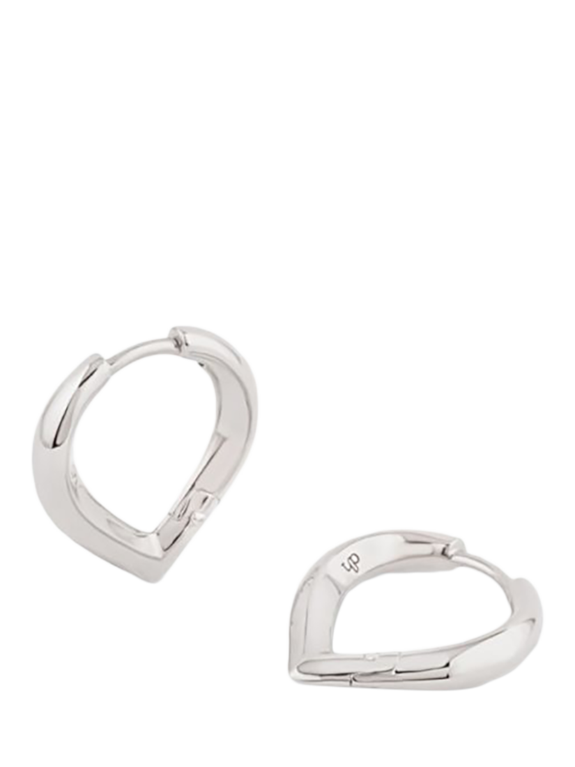 Dinny Hall Sunbeam Small Point Huggie Hoop Earrings Silver
