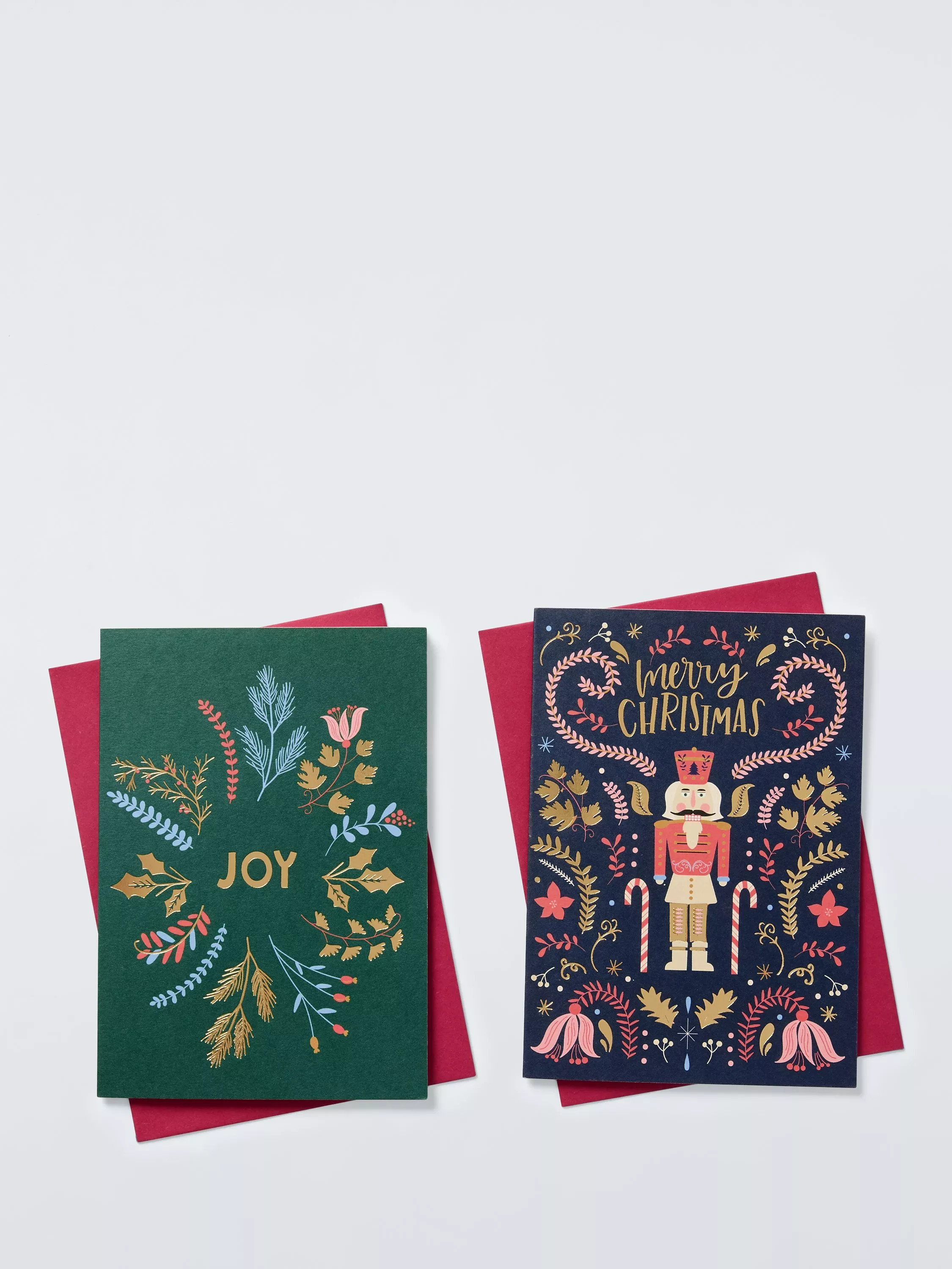 Eleanor Stuart Folk Nutcracker Luxury Christmas Card, Pack of 10