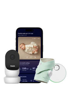 Owlet Dream Duo Sock & Cam 2 Baby Monitor, Mint