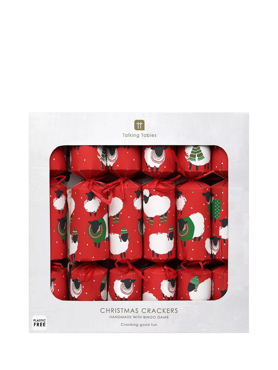 Talking Tables Christmas Sheep Bingo Game Crackers, Pack of 6