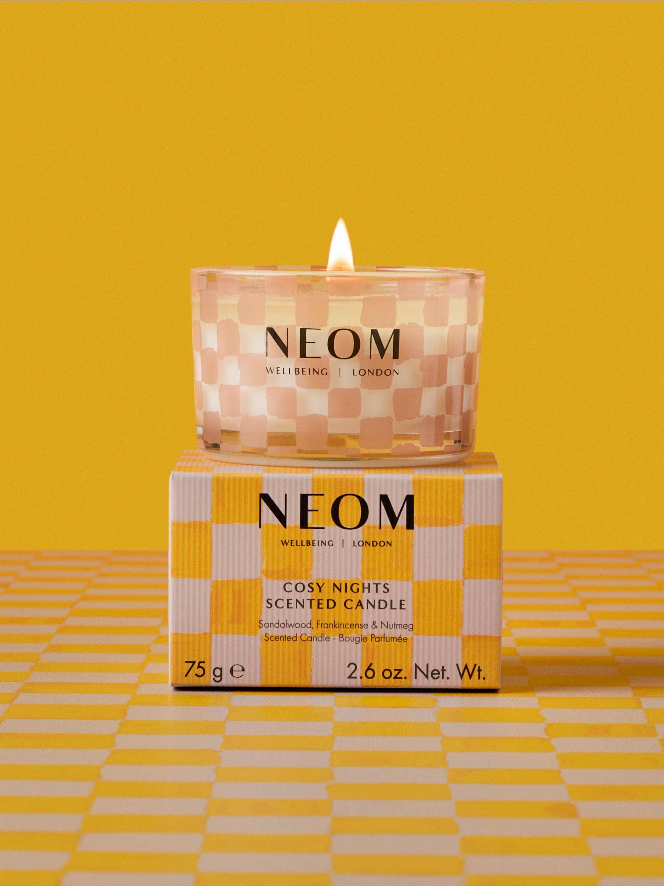 NEOM Wellbeing London Cosy Nights Scented Travel Candle, 75g