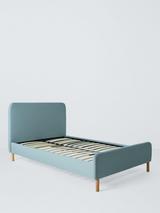 John Lewis ANYDAY Bonnie Upholstered Bed Frame Small Double Textured Weave Blue
