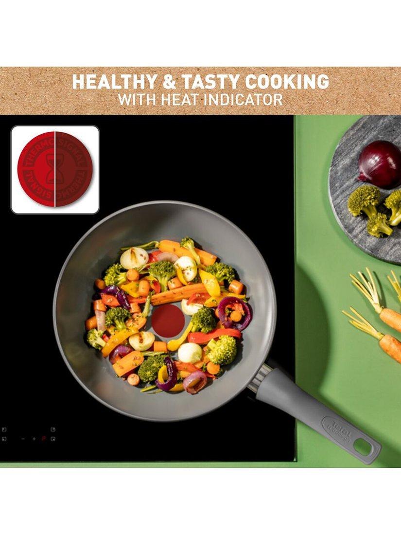 Tefal Renewal Aluminium Thermo-Signal Ceramic Non-Stick Wok, 28cm