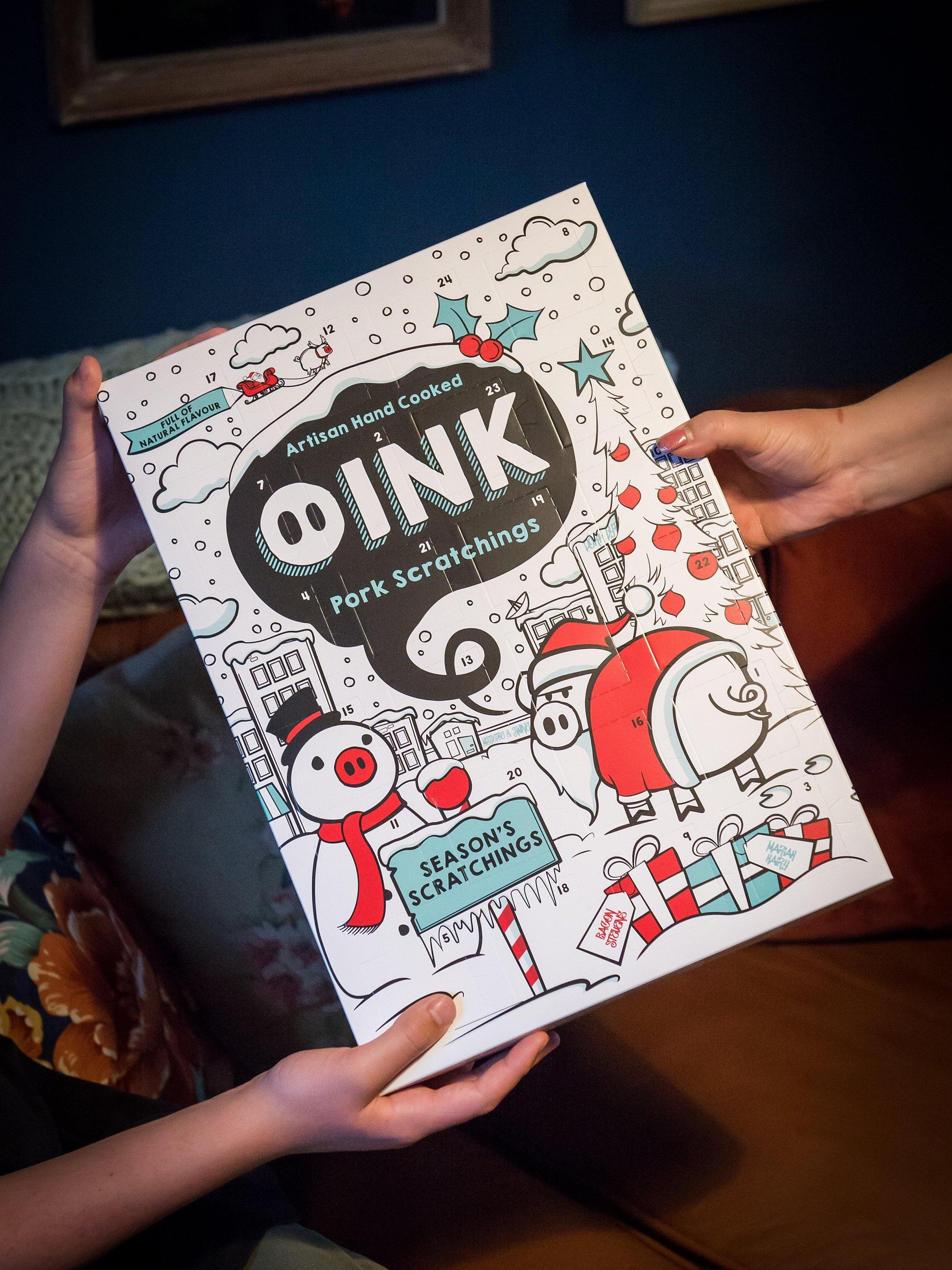 Oink Pork Scratchings Advent Calendar, 490g