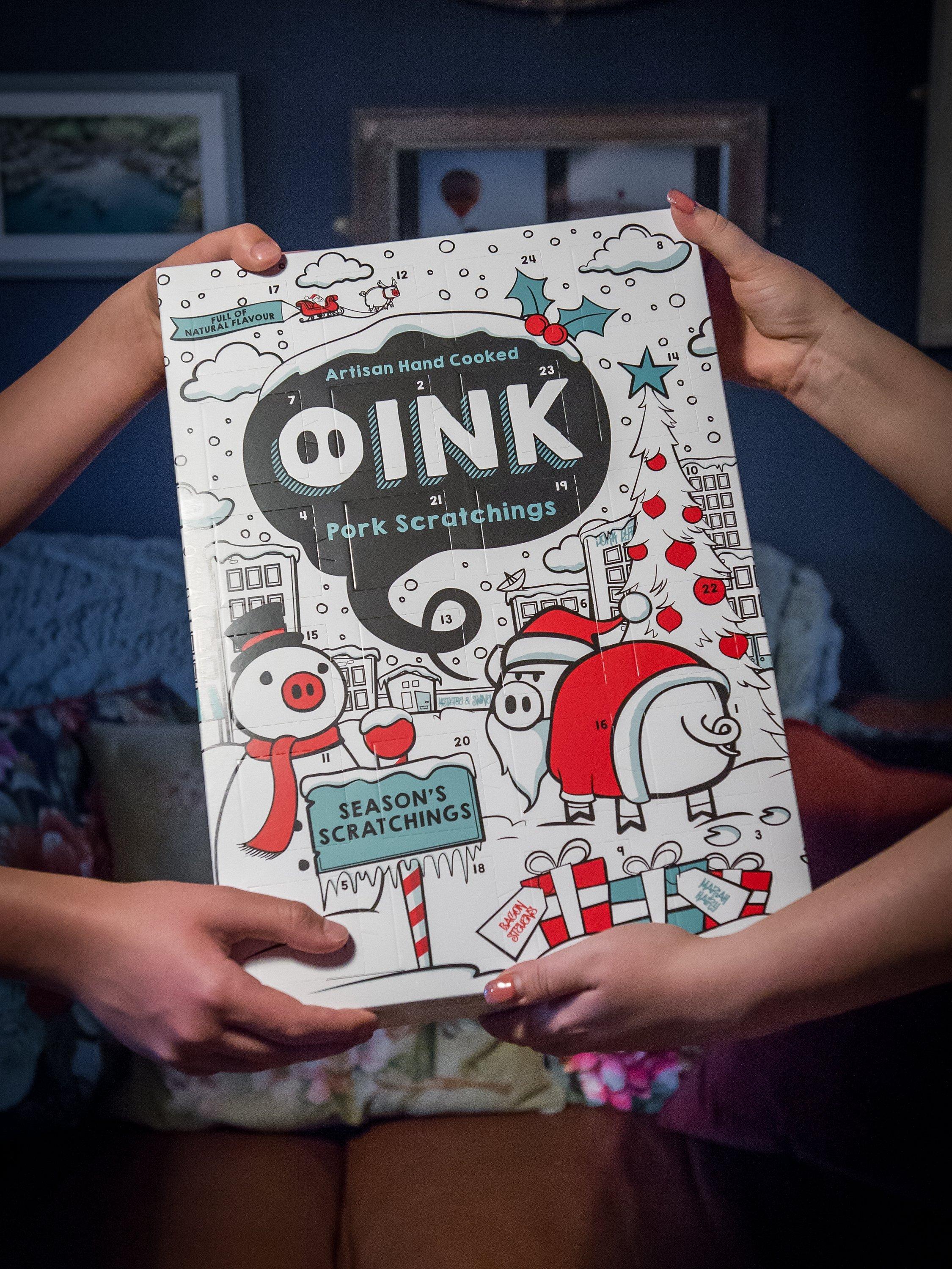 Oink Pork Scratchings Advent Calendar, 490g