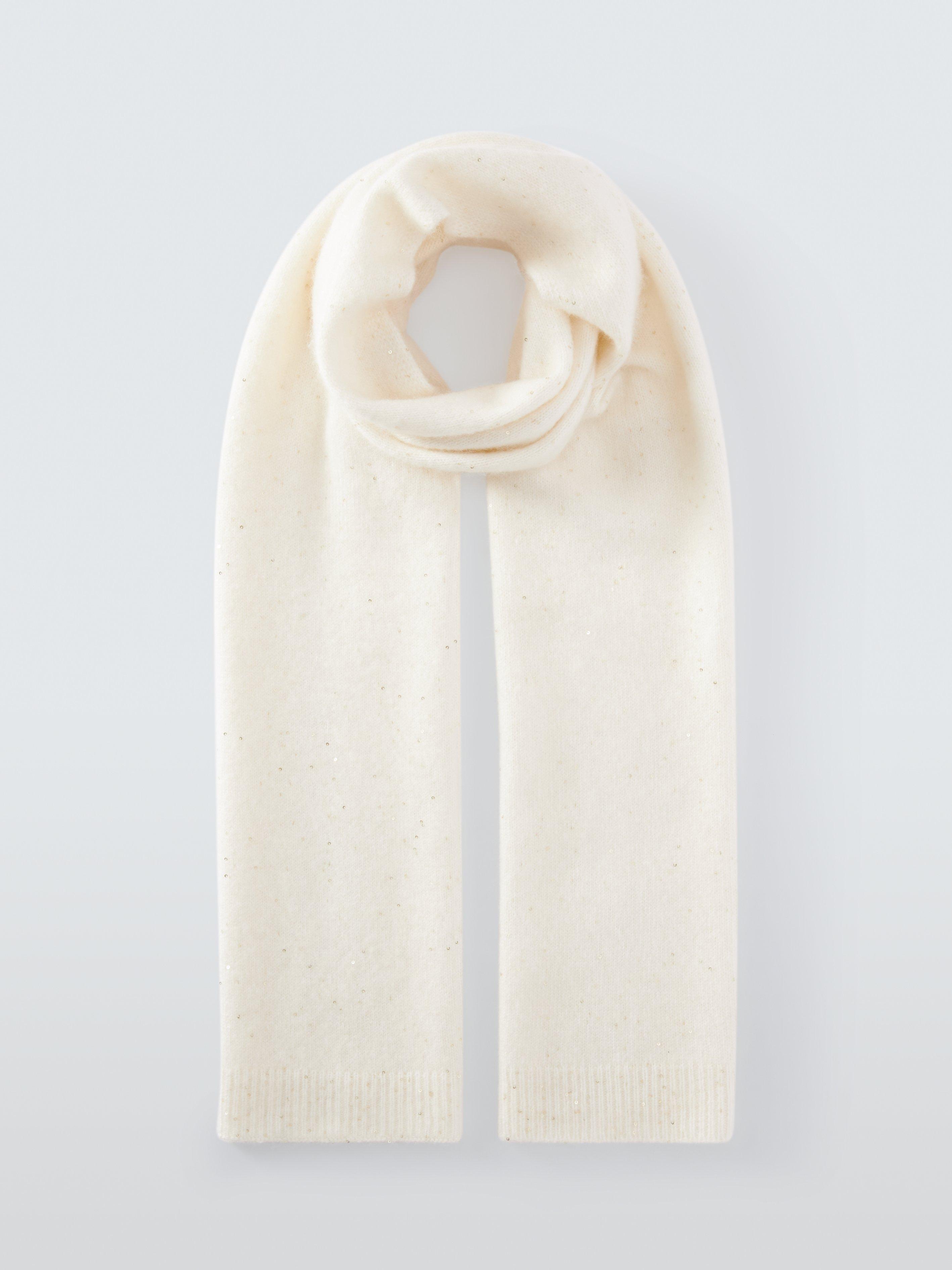 Cream sparkly scarf store