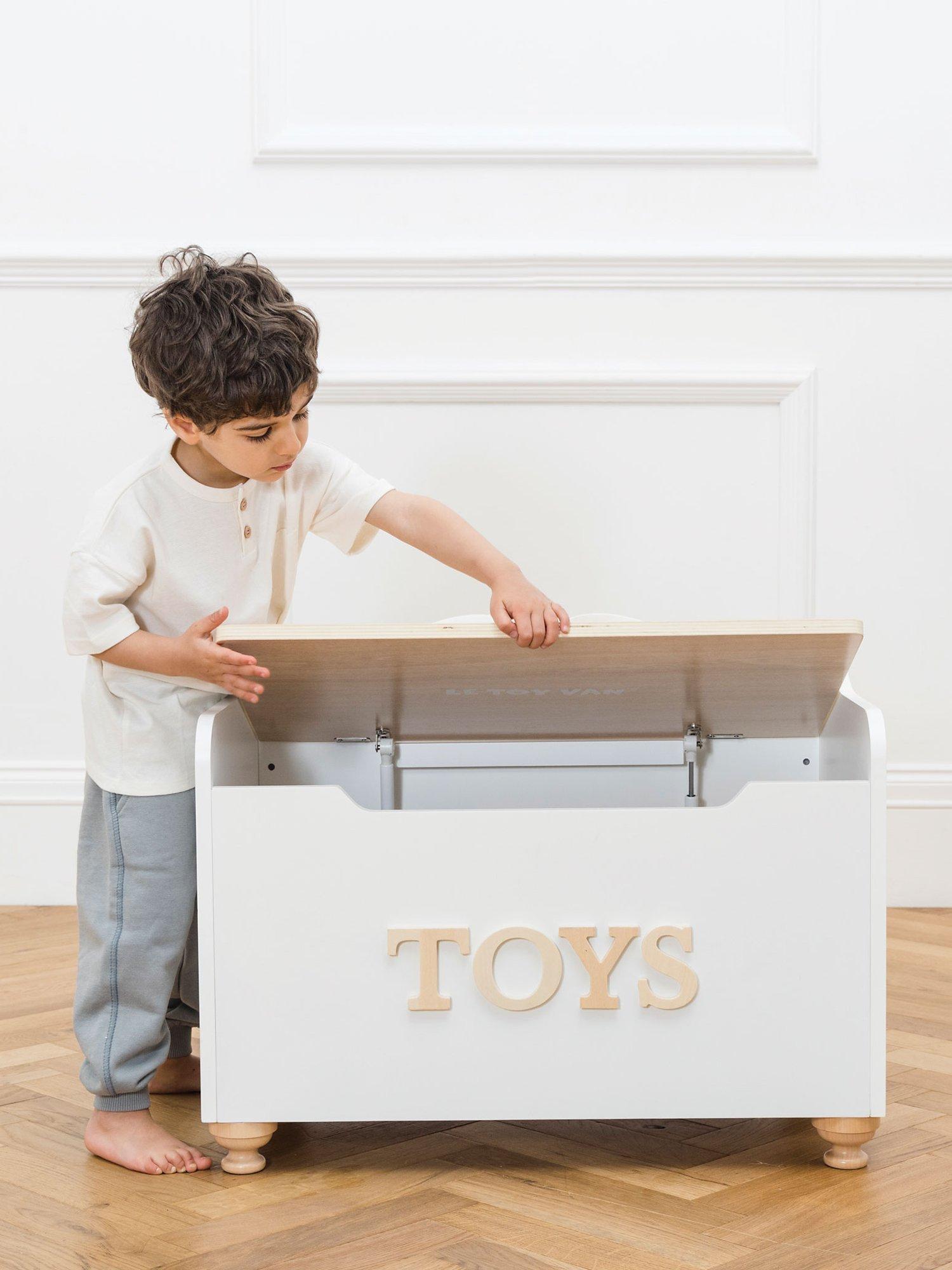 Wooden toy basket store
