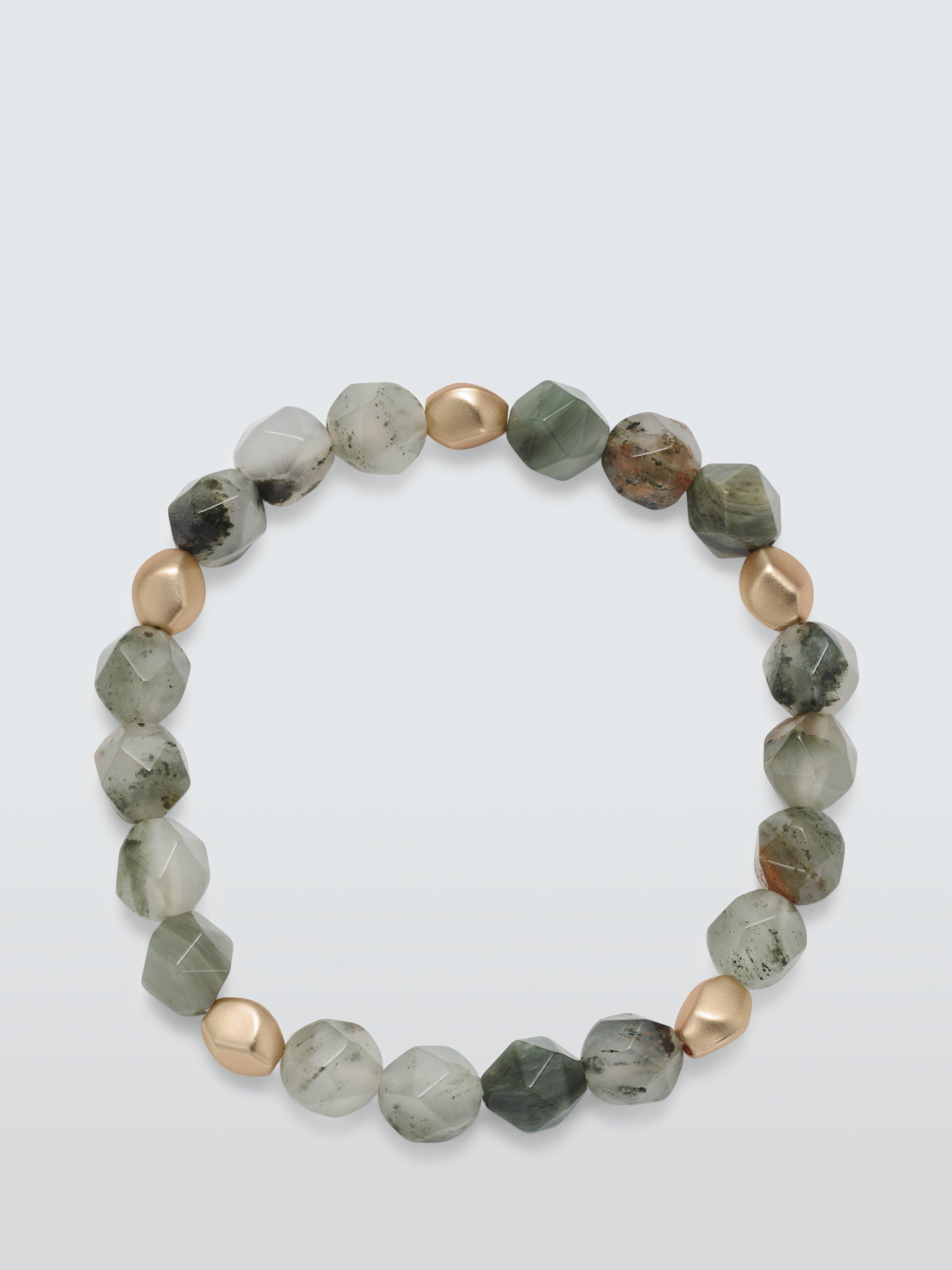 John Lewis Semi Precious Gemstone Stretch Bracelet Gold