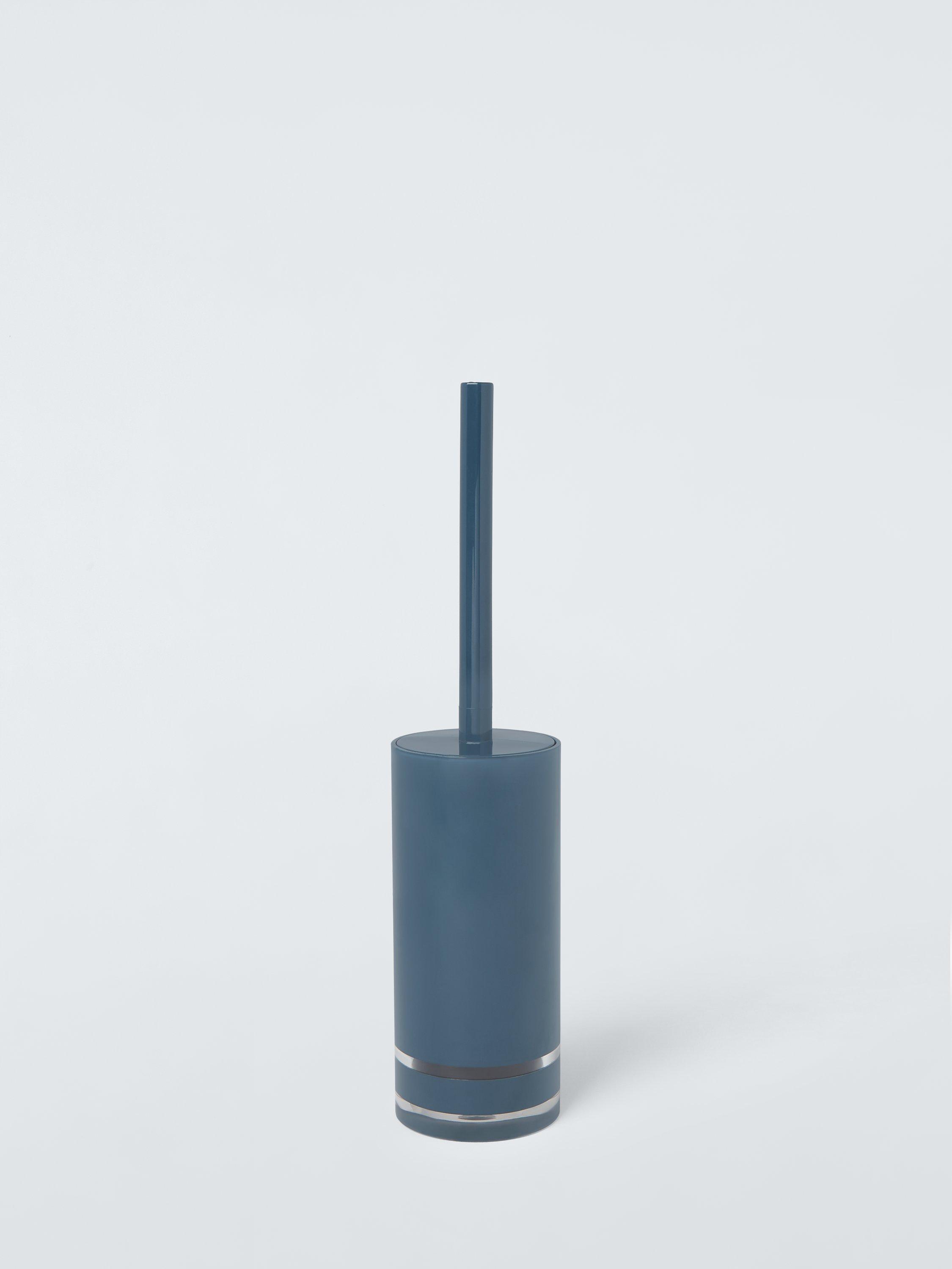John Lewis Block Stripe Slimline Toilet Brush Loch Blue