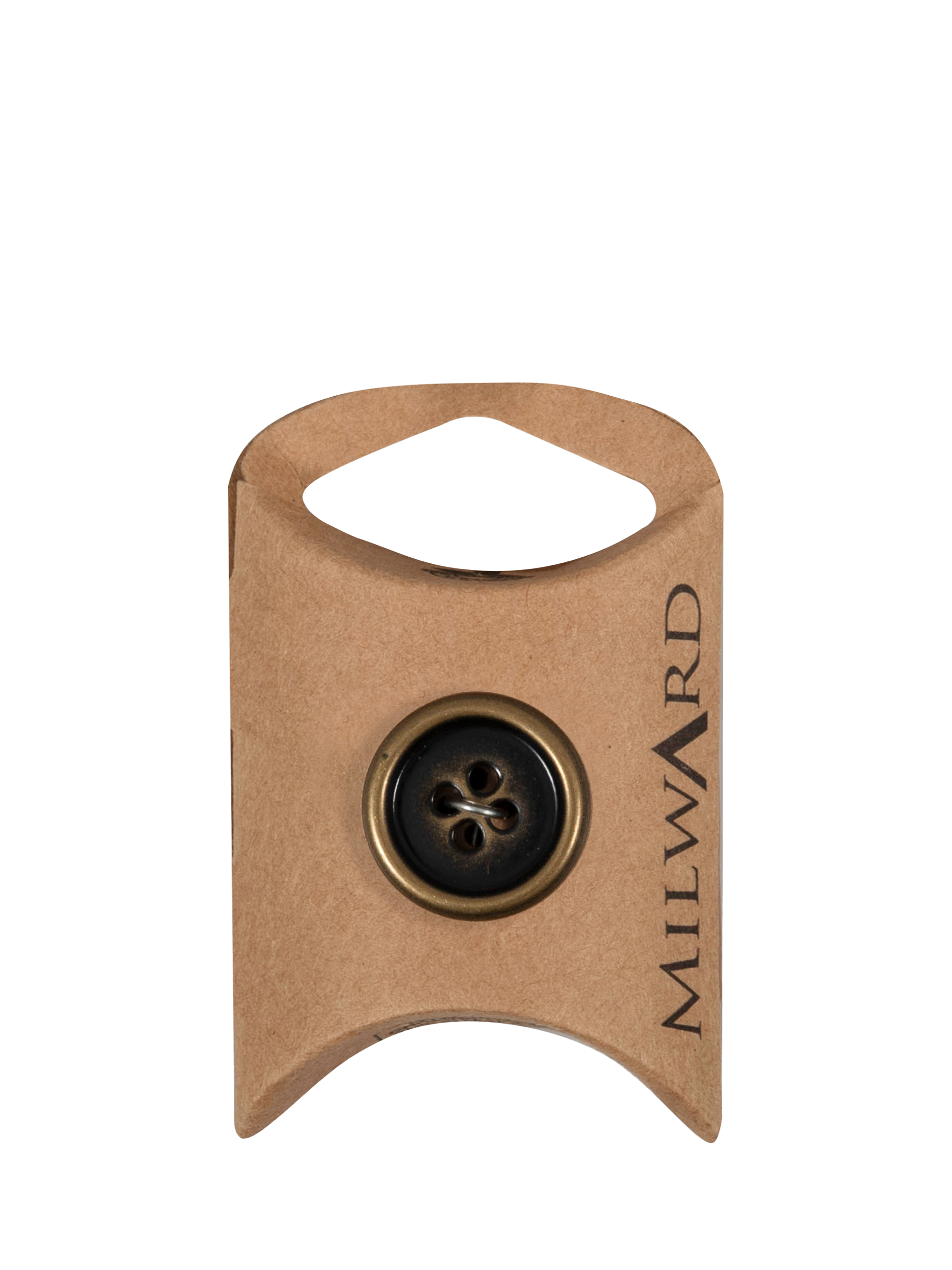 Milward 4 Hole Metal Rim Buttons, 20mm, Gold, Pack of 4