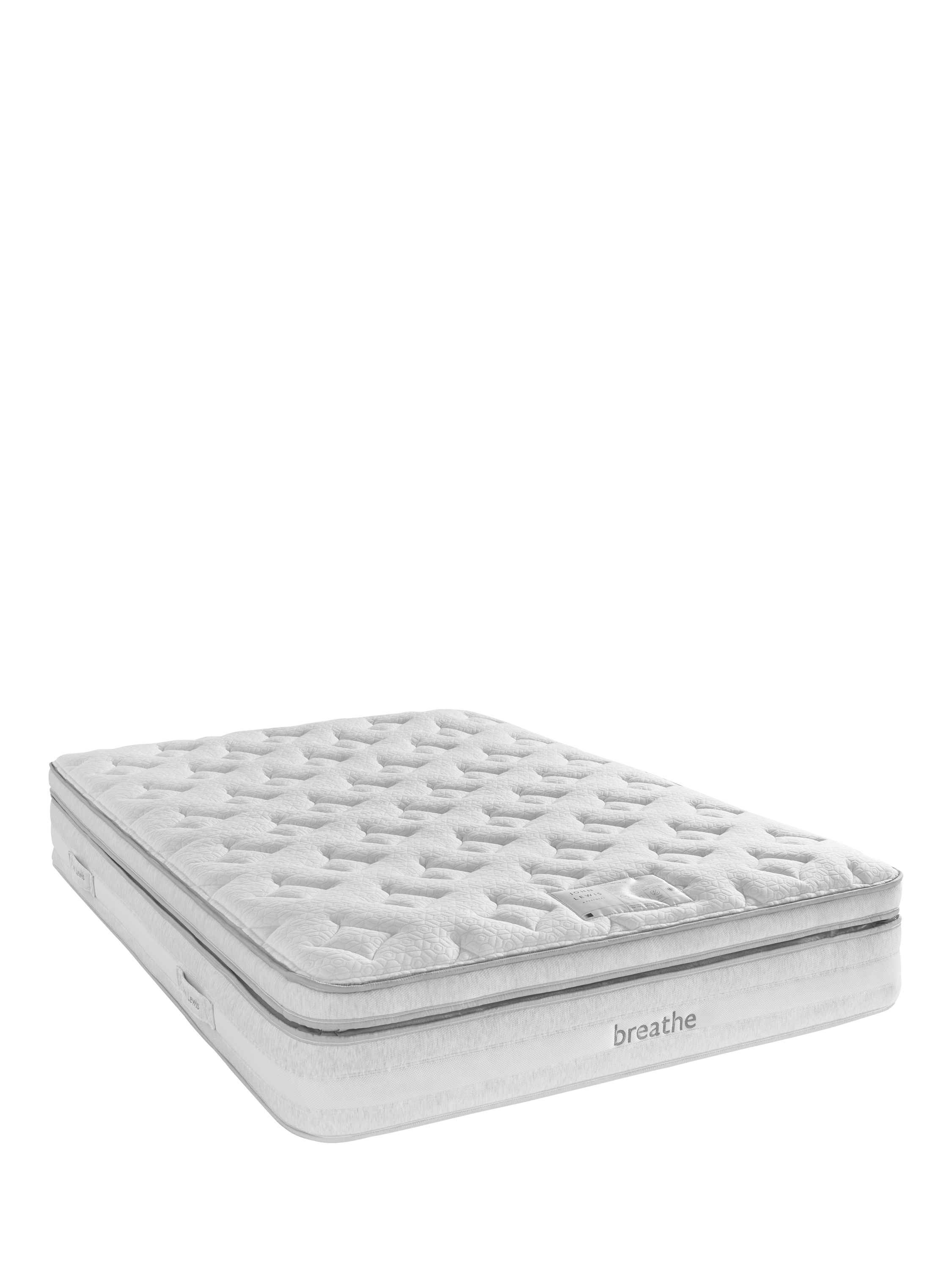 John Lewis Breathe 3800 Pocket Spring Box Top Mattress Medium Tension King Size