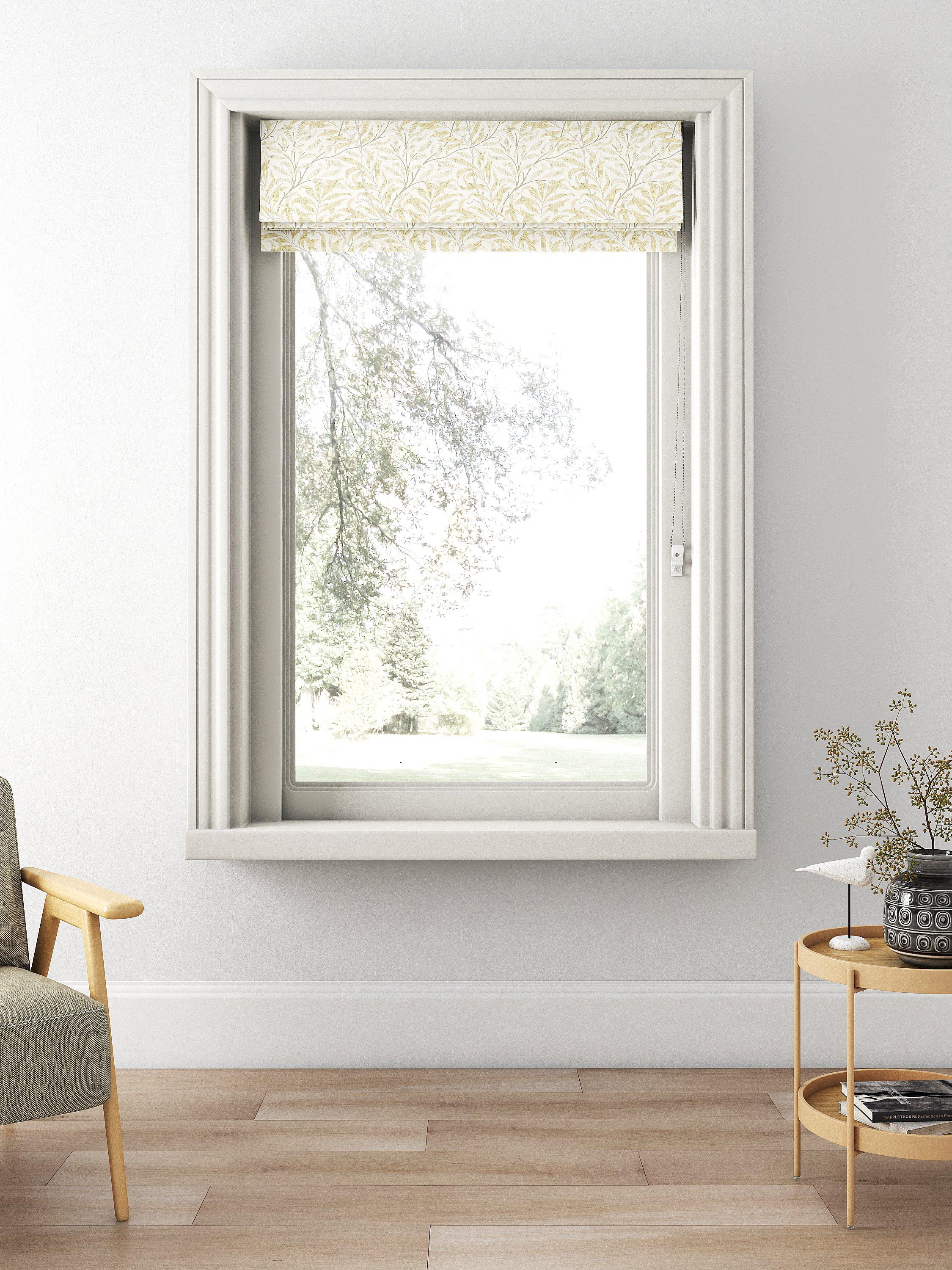 Clarke & Clarke Willow Boughs Made to Measure Roman Blind, Linen