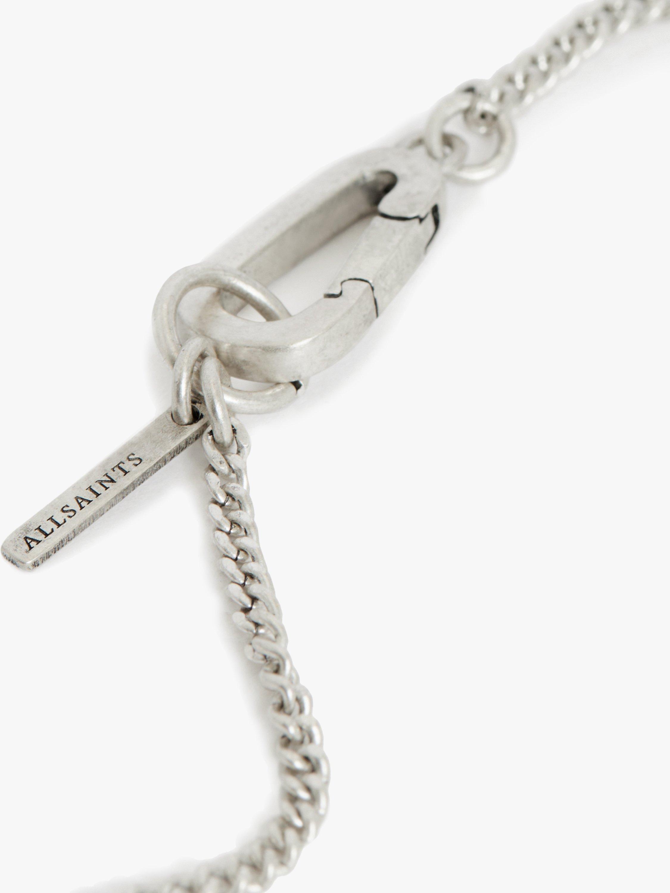 AllSaints Celestial Star Pendant Chain Necklace, Warm Silver