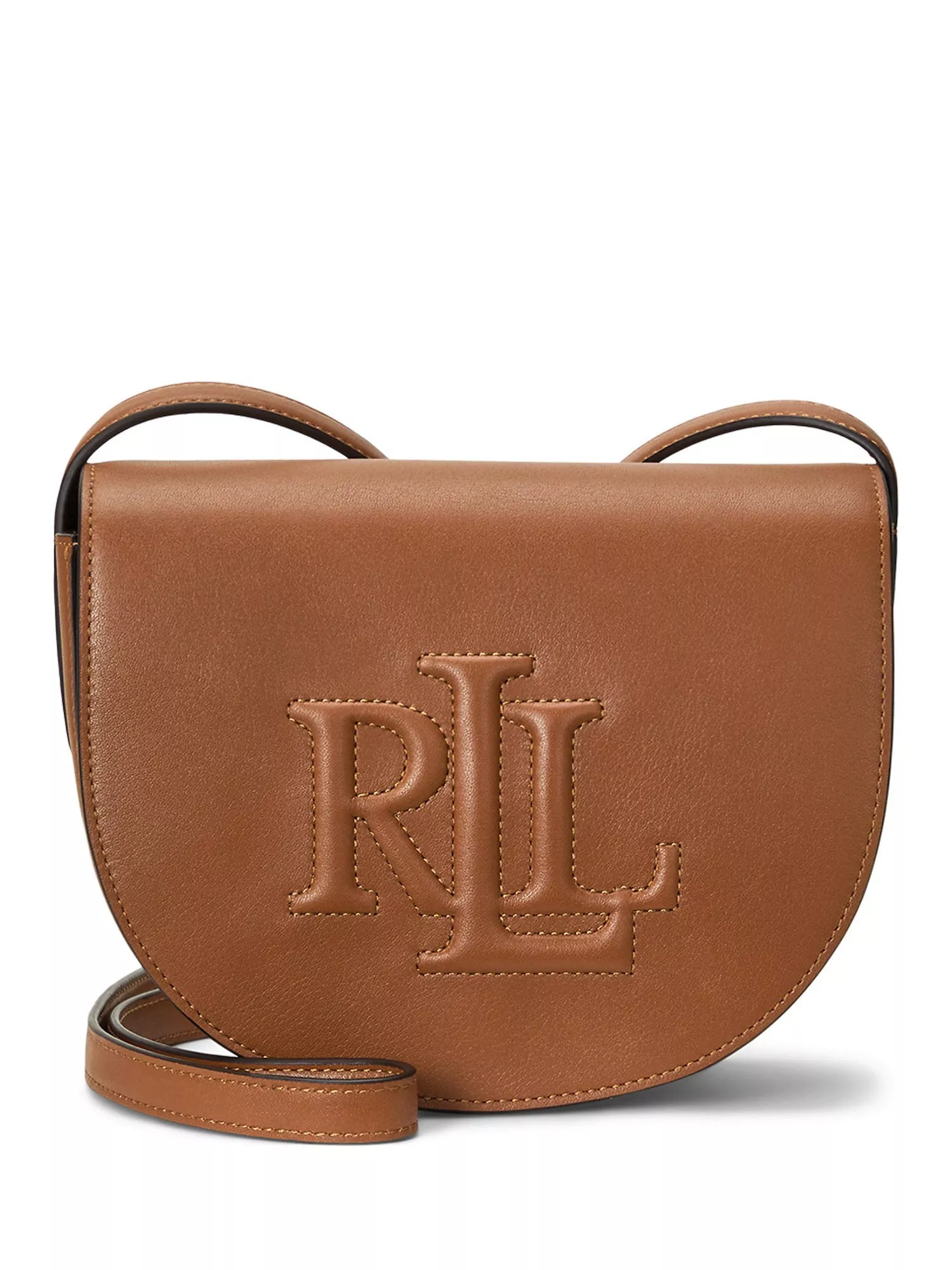 Lauren Ralph Lauren Witley Leather Medium Cross Body Bag, Tan