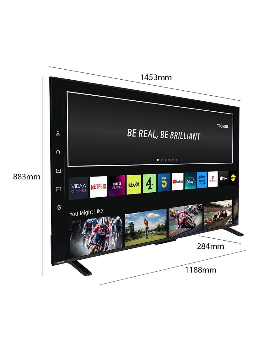 Toshiba 65UV2363DB (2024) LED HDR 4K Ultra HD Smart TV, 65 inch with ...
