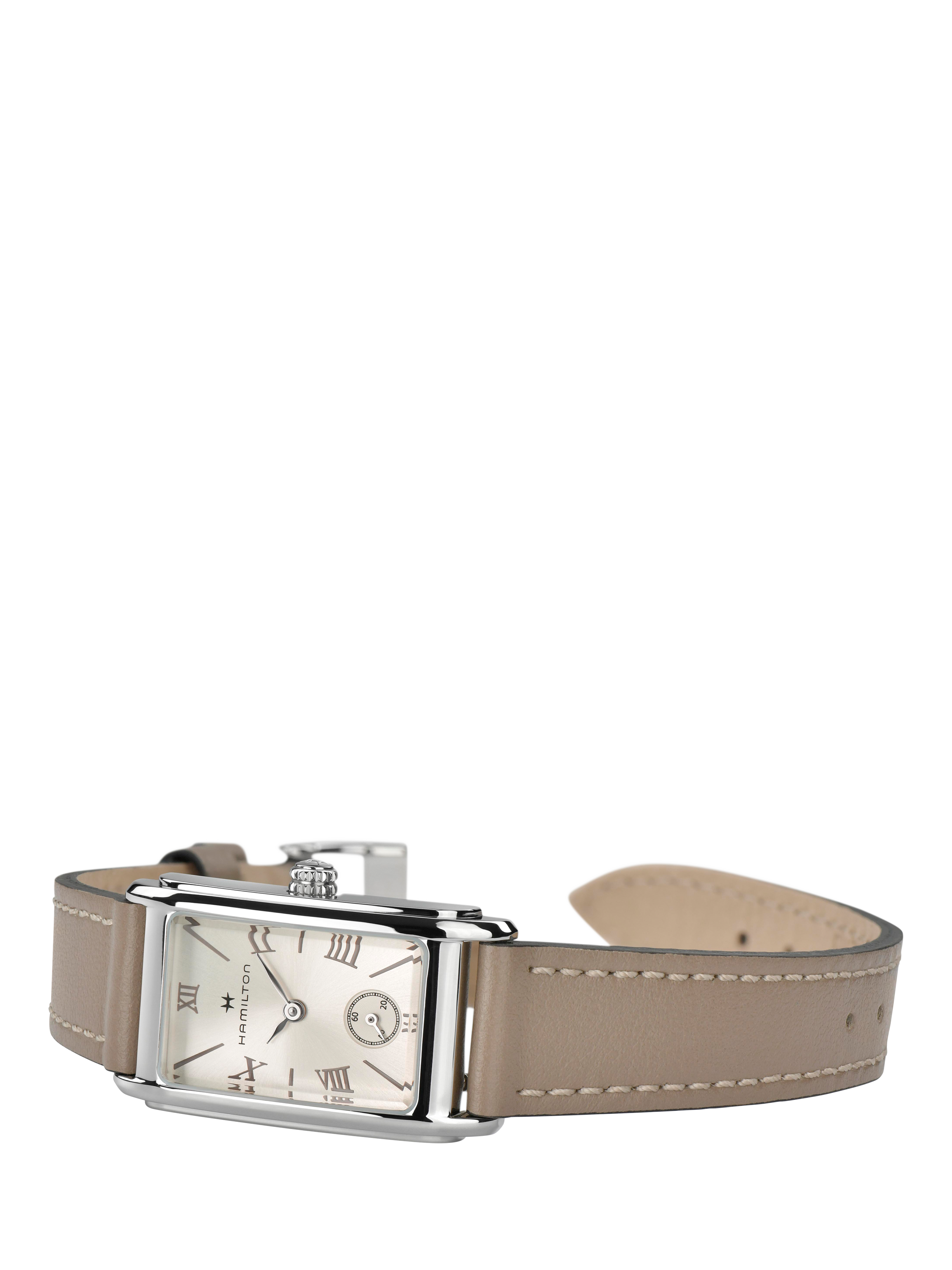 Hamilton H11221514 Women's Ardmore Roman Numerals Strap Watch, Brown/Silver
