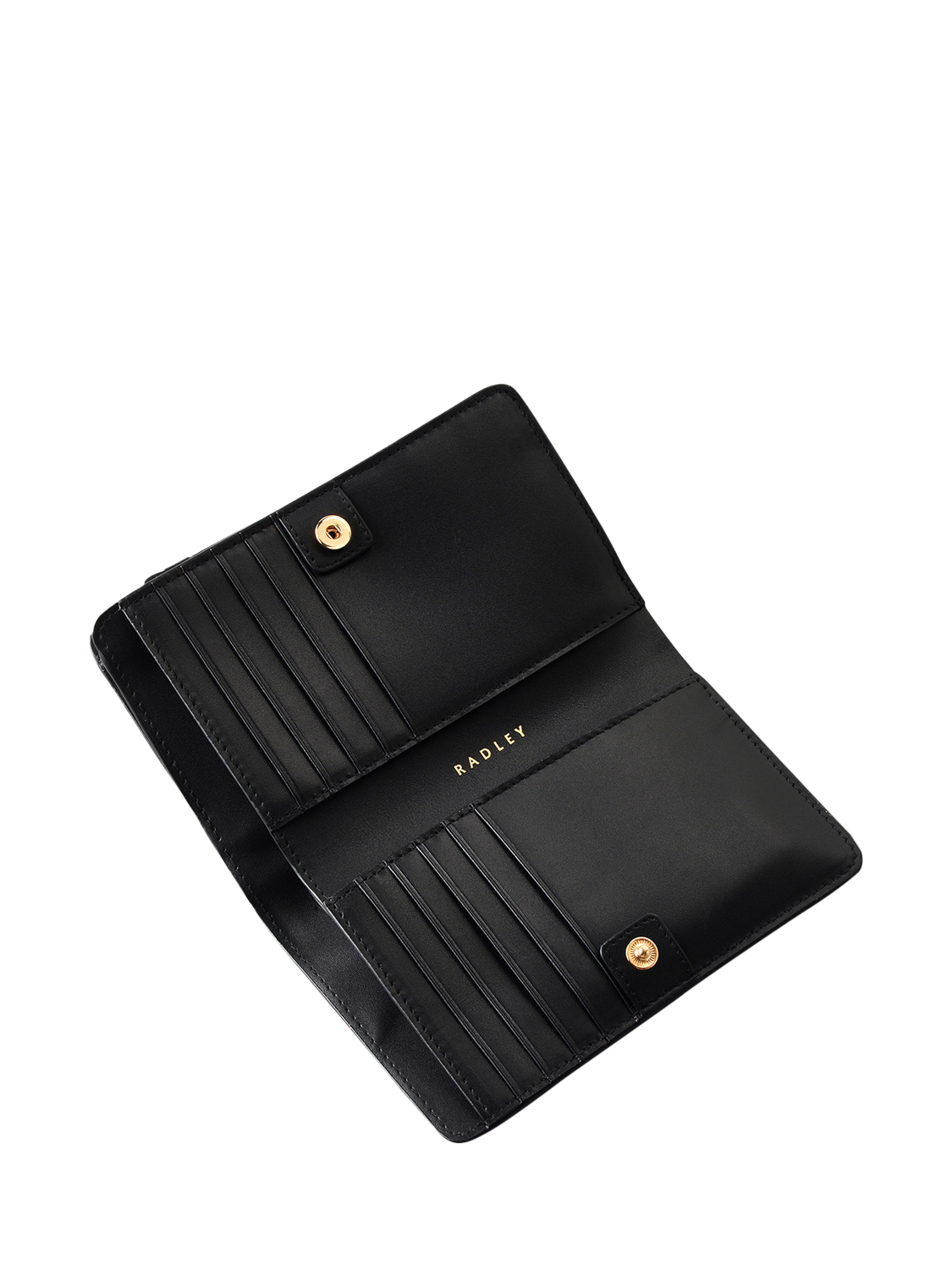 Radley Two Turtle Doves Leather Medium Bifold Purse, Black