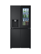 LG InstaView GSGV81EPLD Freestanding 60 40 Non Plumbed American Fridge Freezer Black