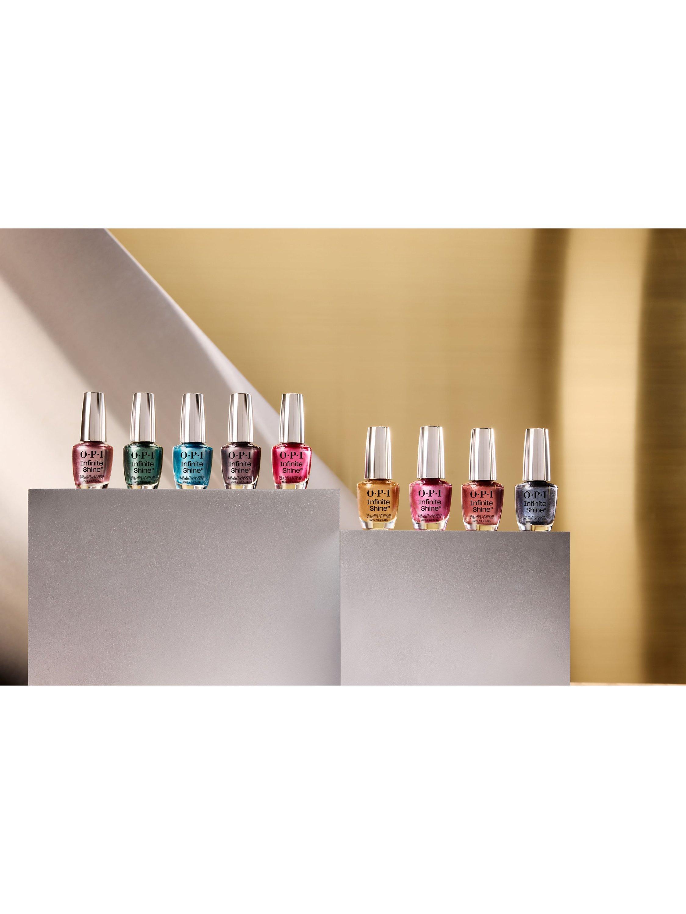 OPI Metallic Mega Mix Infinite Shine Nail Lacquer Collection, Lip Pink ...